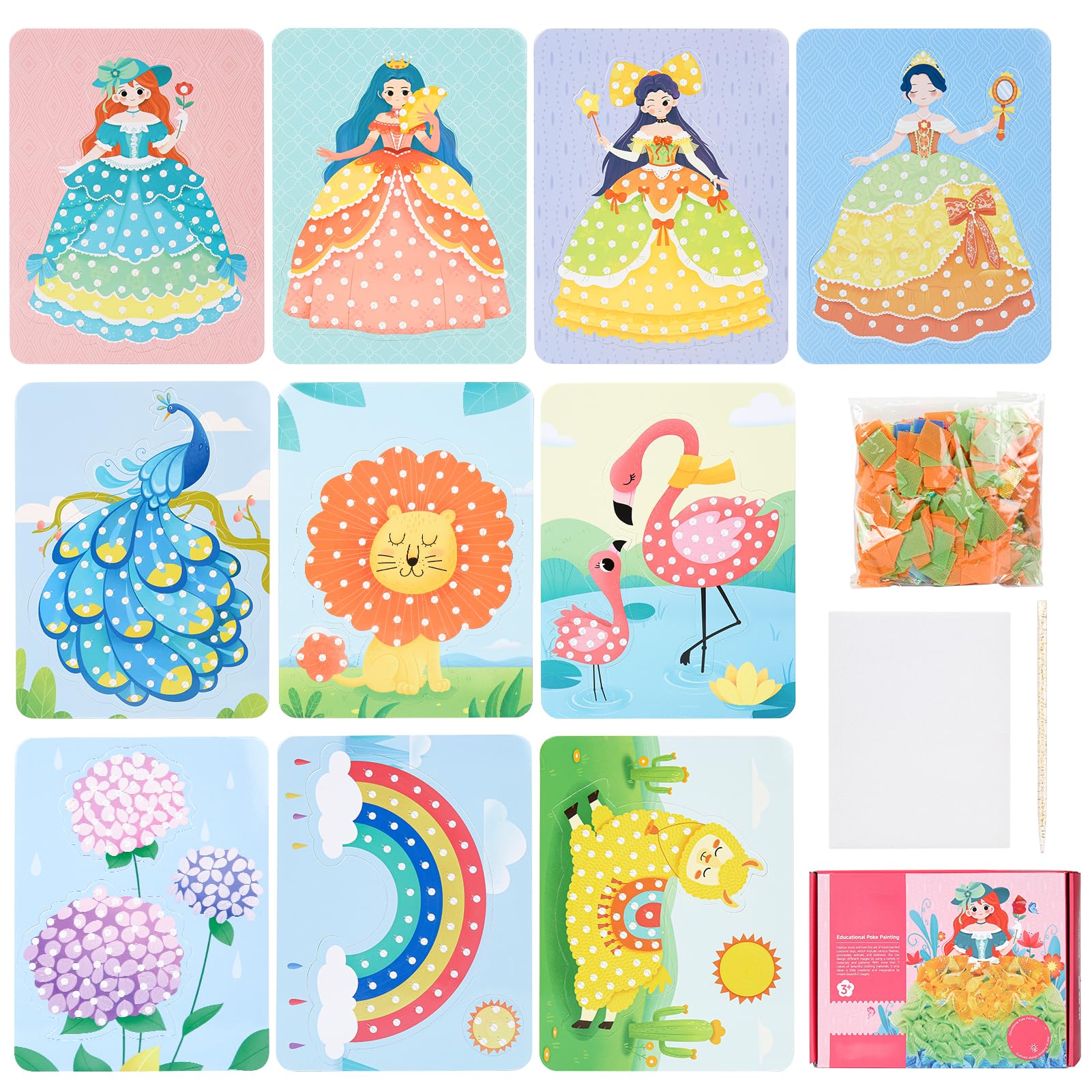 6 x Brand New Liamostee Poke Art DIY Toys, Hand-Made DIY Poke Fun Chil ...