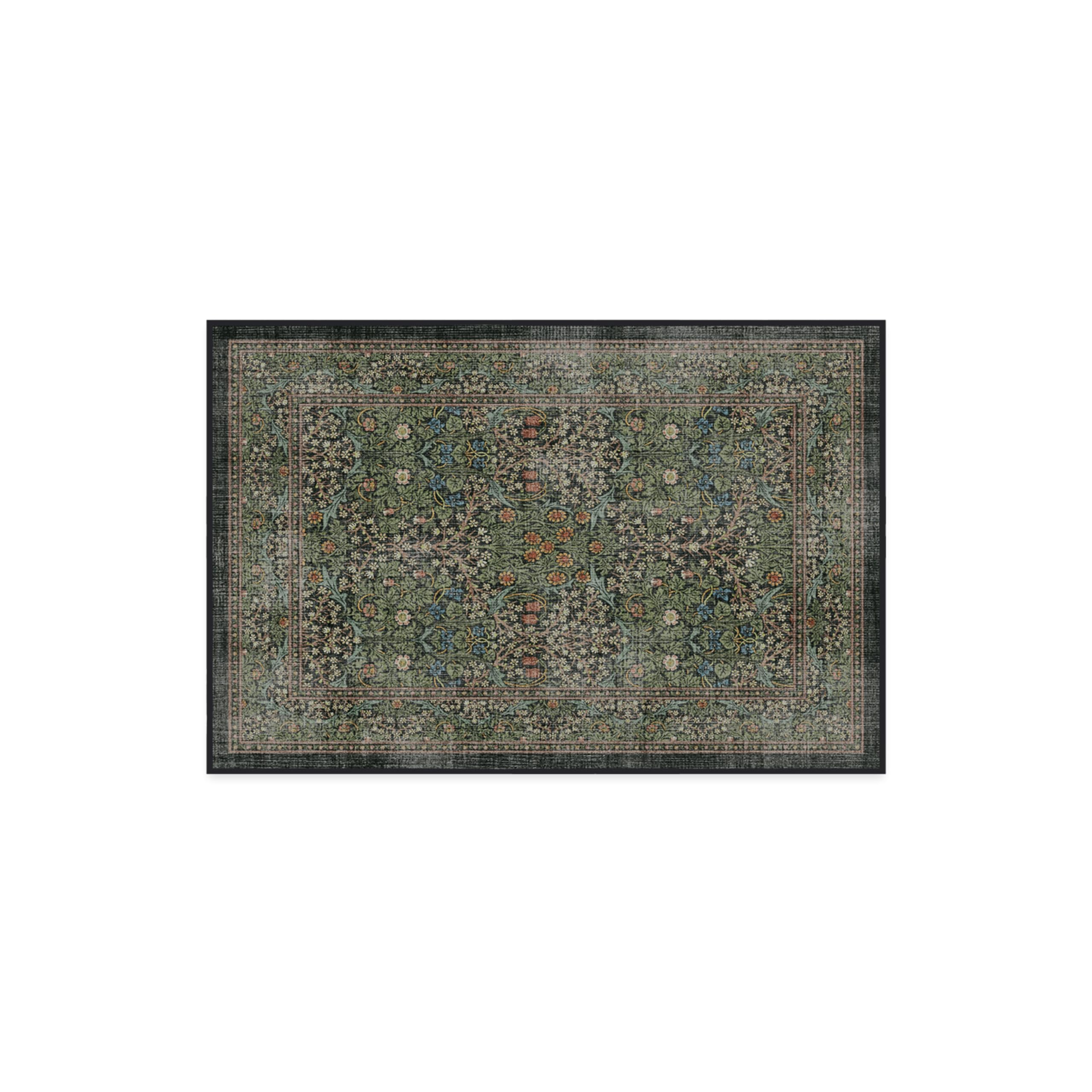 Amazon.com: RUGGABLE x Morris & Co Washable 2x3 Area Rug, Blackthorn ...