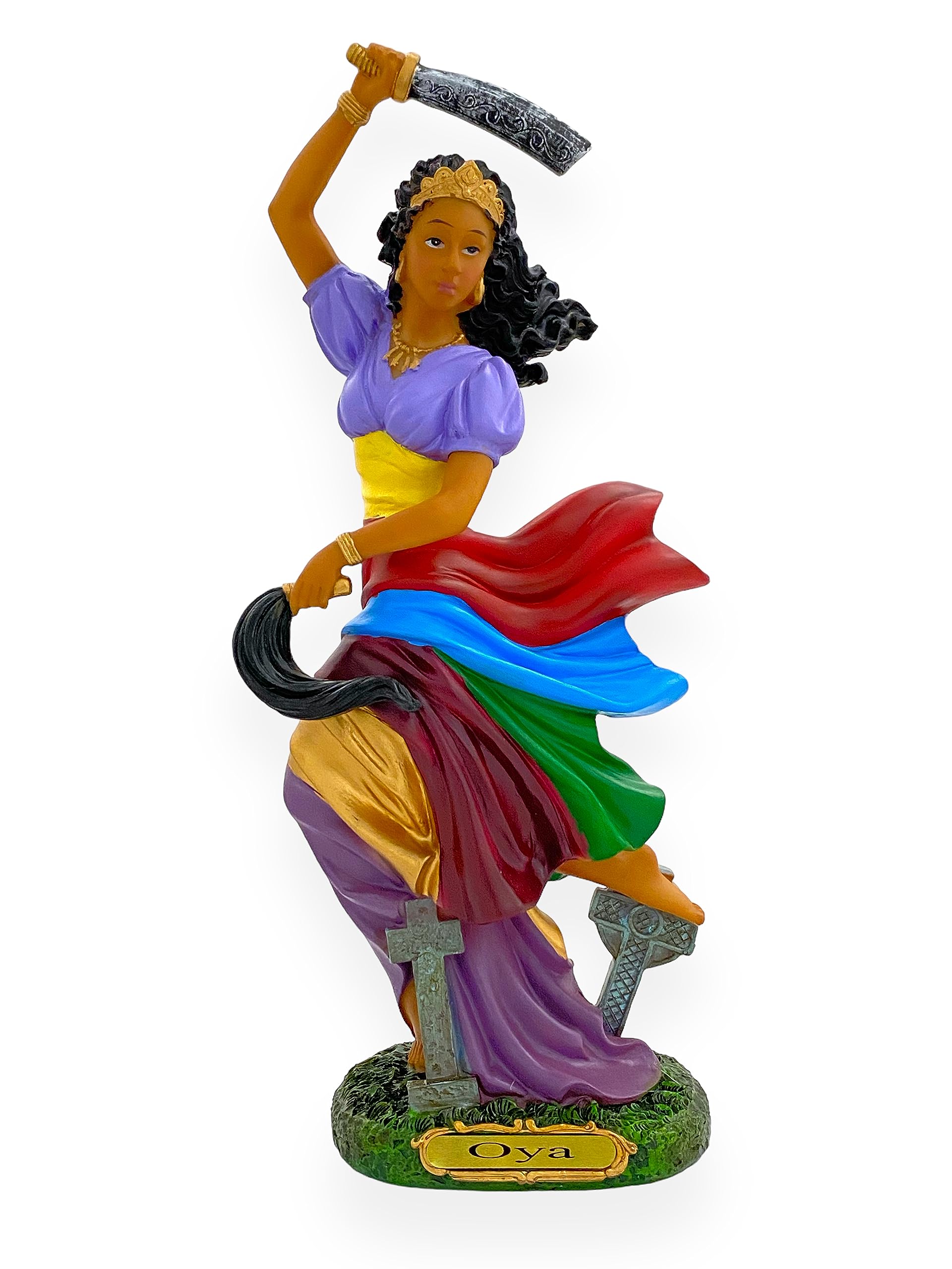 Amazon.com: GCK 12" Orisha OYA Statue Santeria Lucumi Yoruba Figure ...