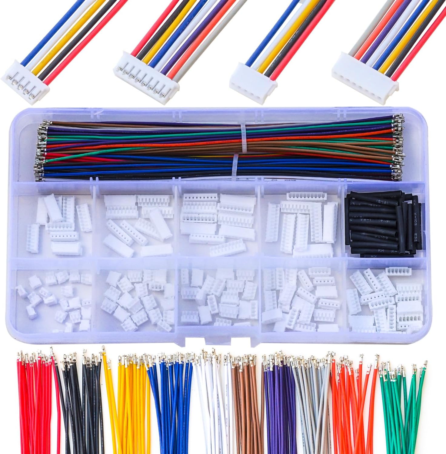 Amazon.com: Kidisoii JST Connector Kit 1.5mm Pitch JST-ZH 1.5 Female Connector with Premium ...