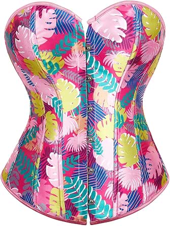 Amazon.com: Jutrisujo Women Corset Top Plus Size Bustier Printing ...