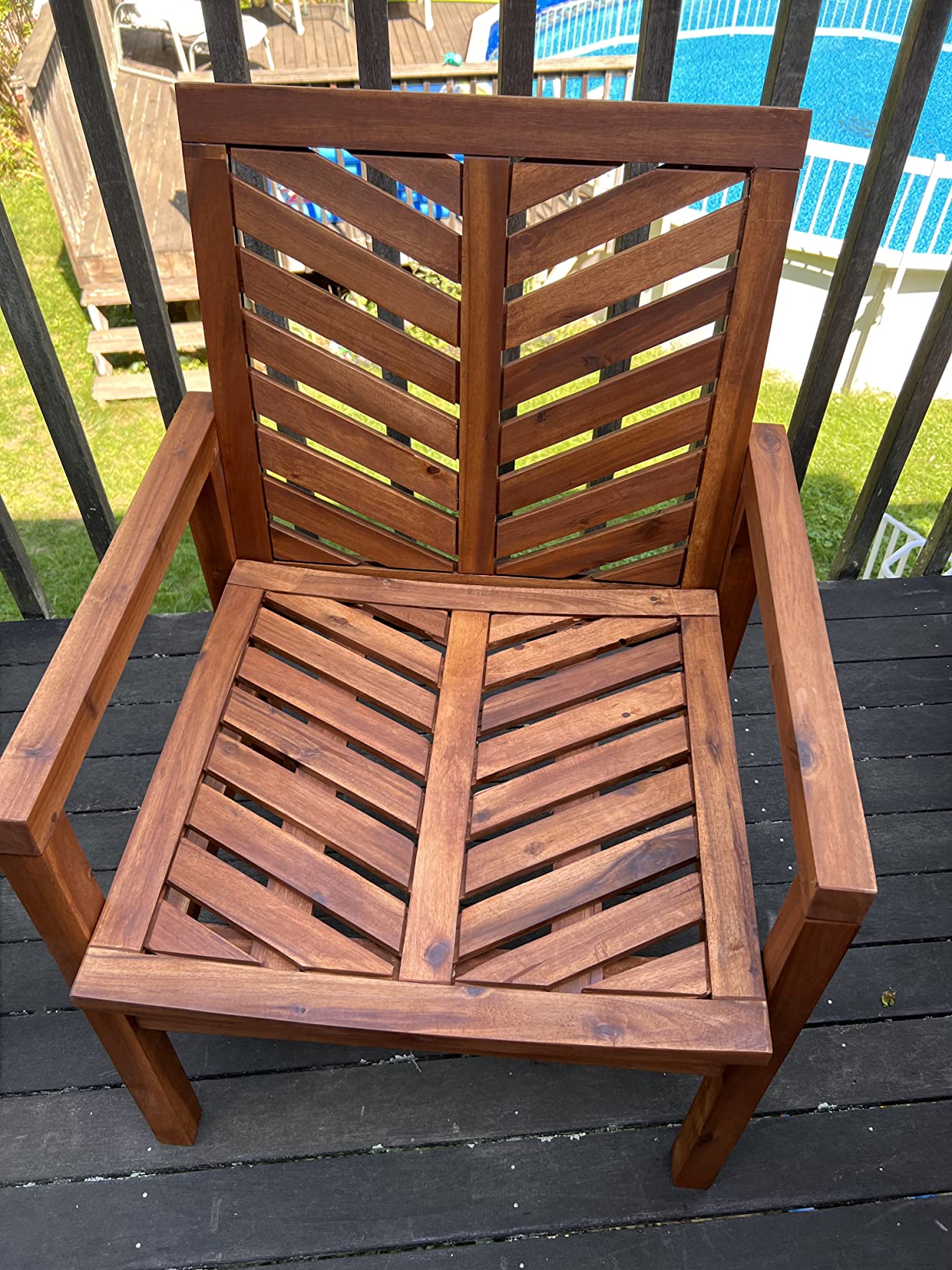 $28/mo - Finance Walker Edison 4 Person Outdoor Wood Chevron Patio ...