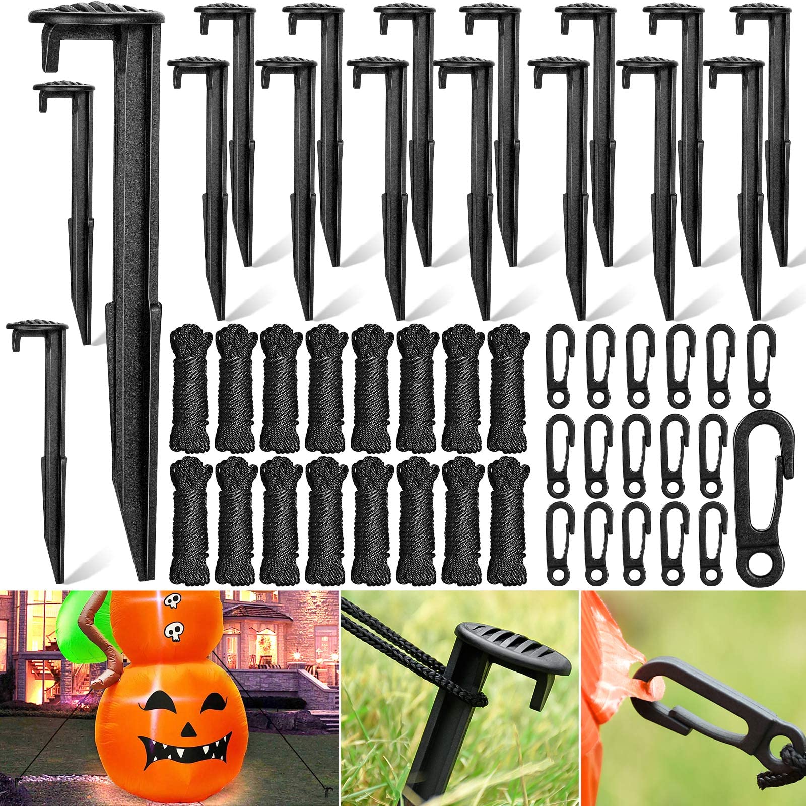 Amazon.com : 66 Pieces Inflatable Stakes and Tethers, Christmas ...