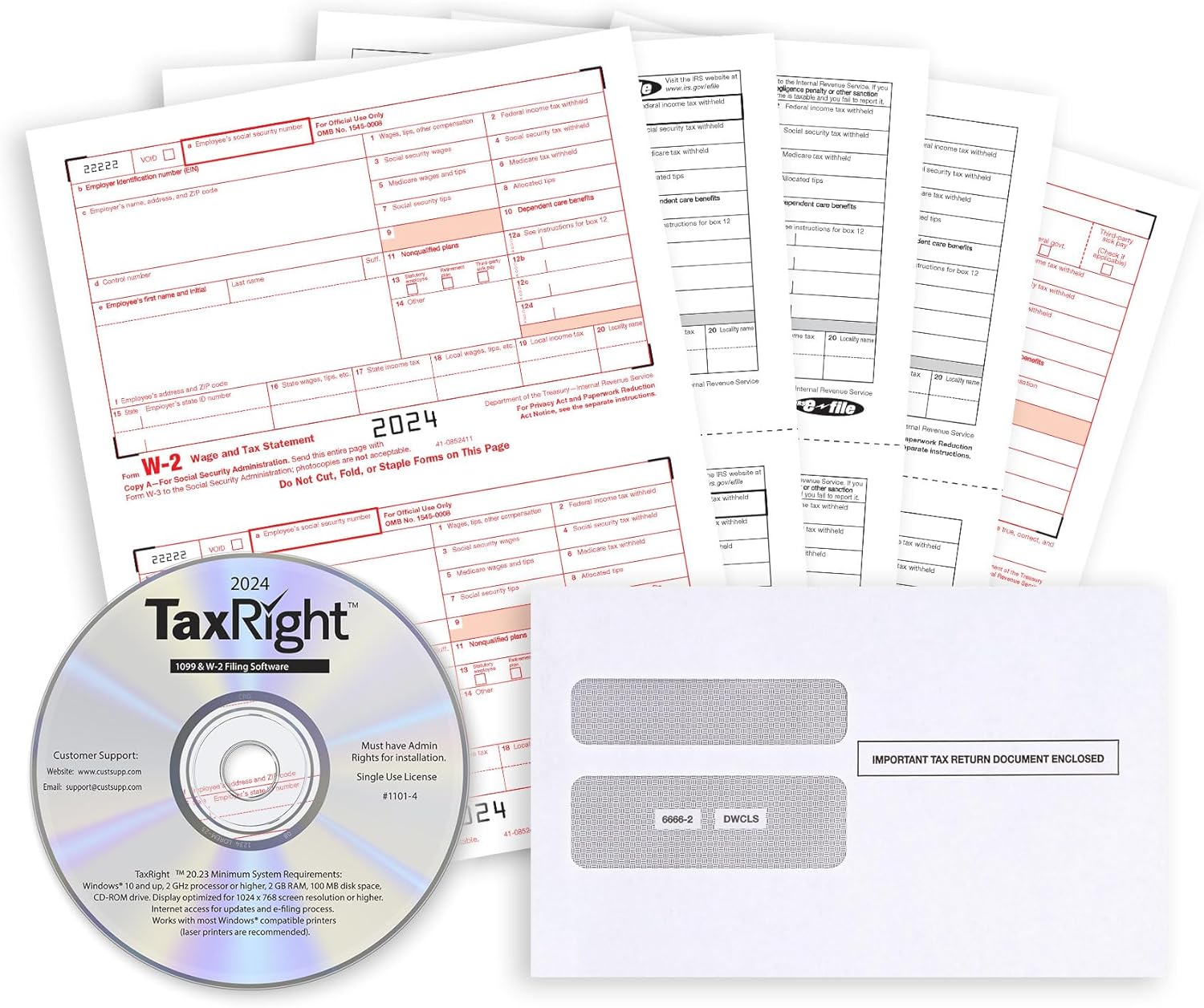 Amazon.com: W2 Bundle with TaxRight 2024 Software (Formerly known as ...
