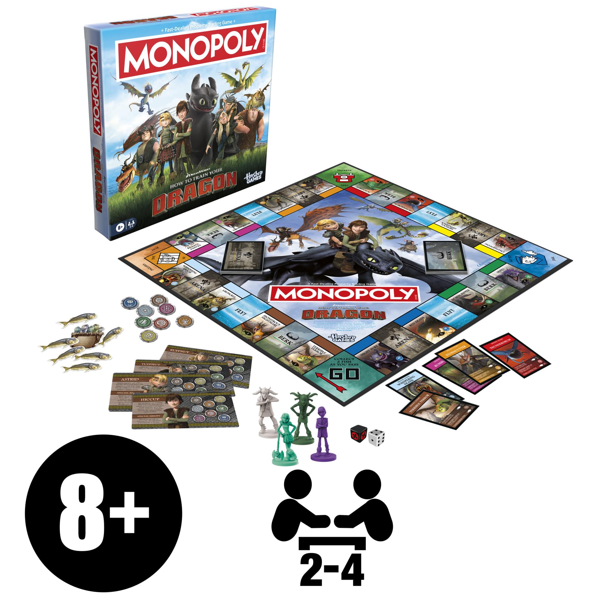 DreamWorks How to Train Your Dragon Edition Monopoly Board Game ...