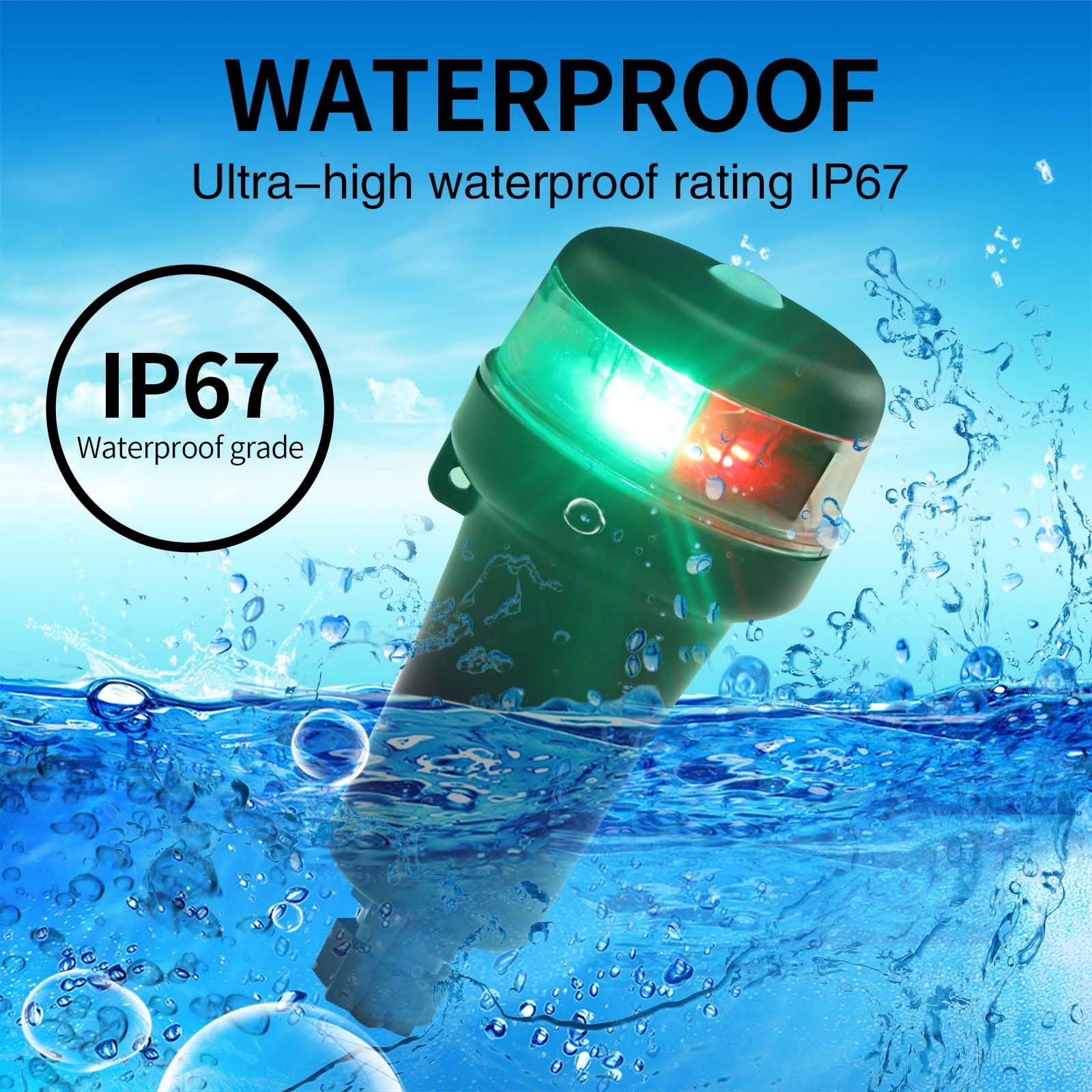 Snapklik.com : CLGMarine Kayak Battery Portable Navigation LED Lights ...