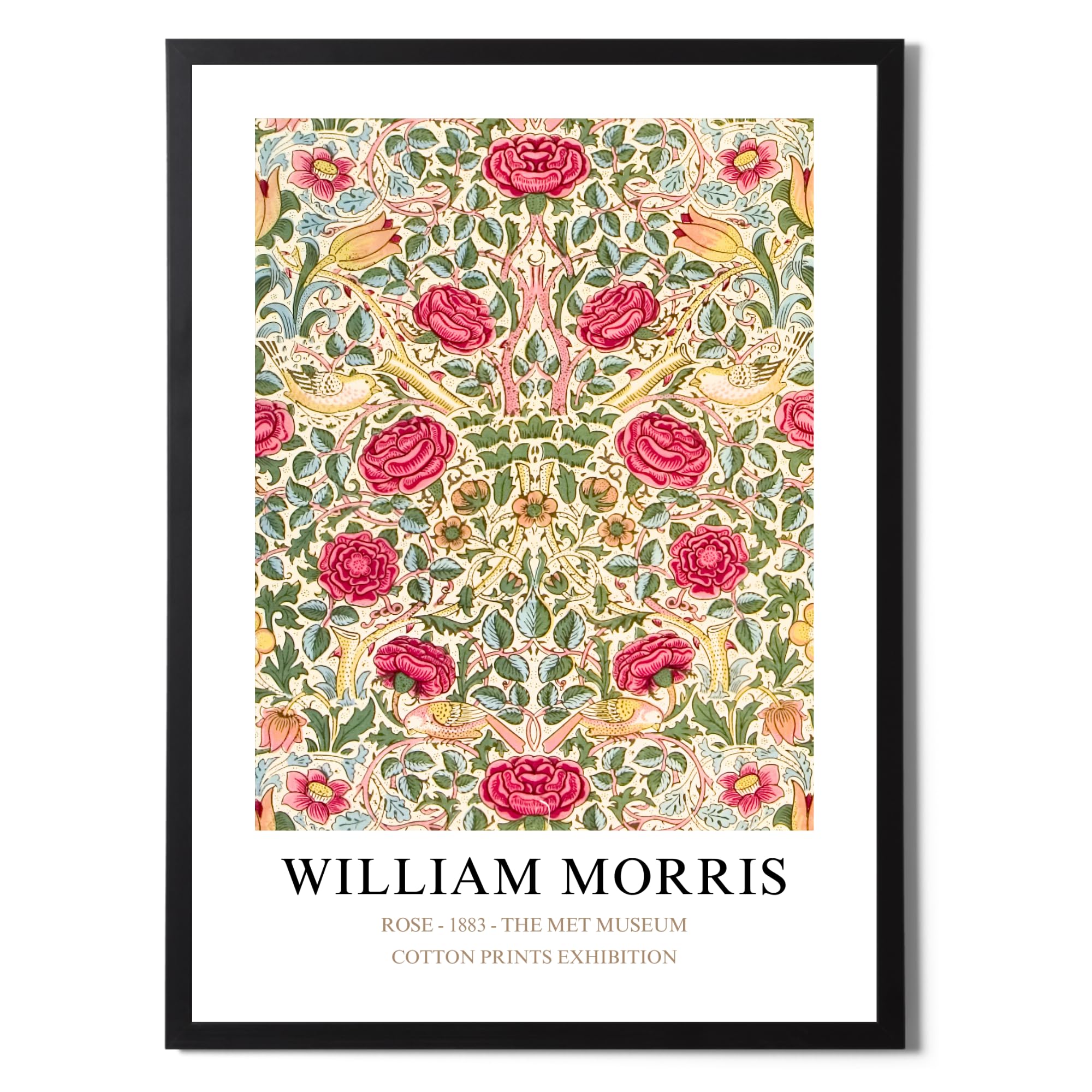 State Media Vision William Morris Rose Poster – Famous Artist Drawings ...