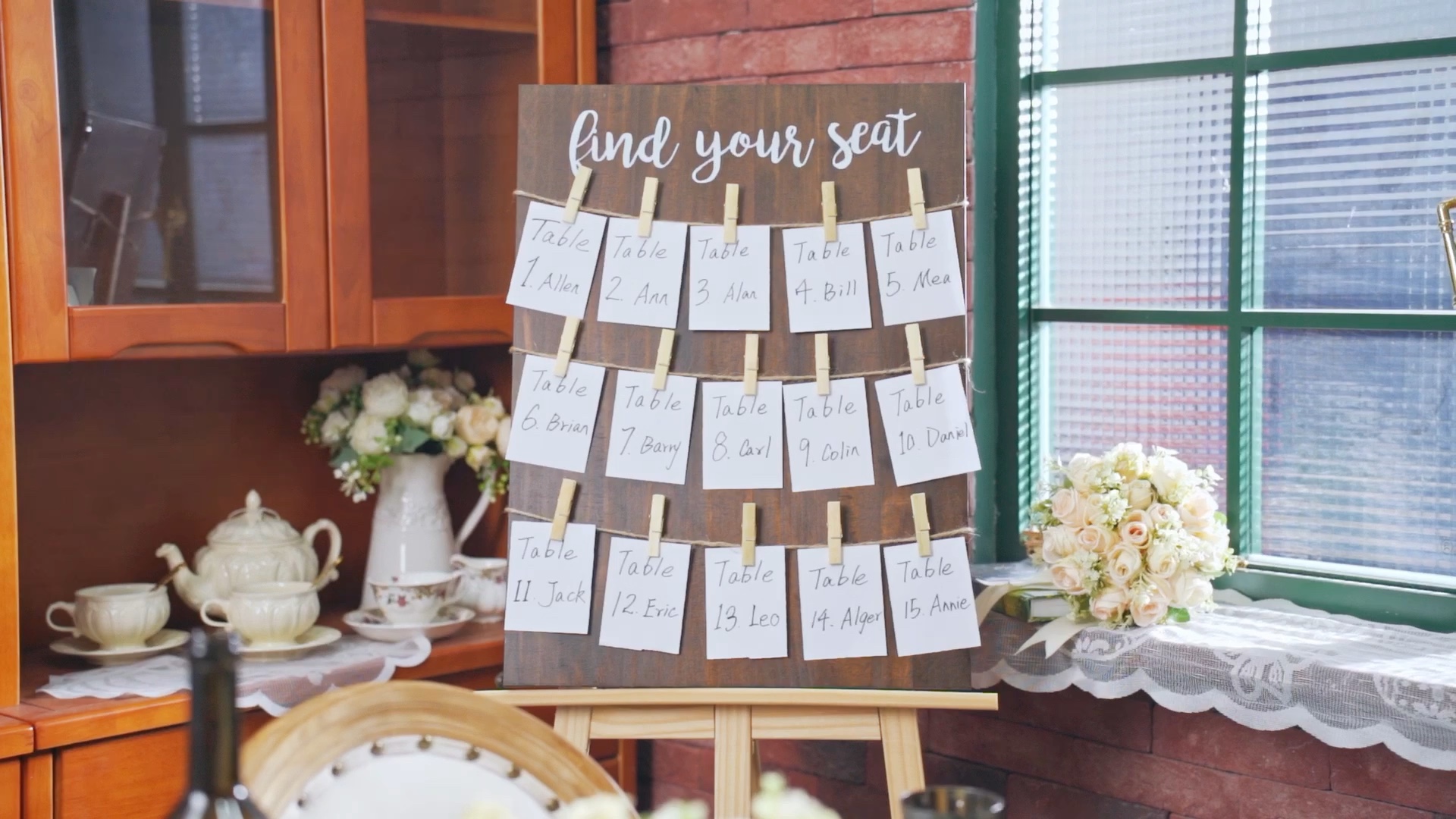 Wedding Reception Seating Chart Displays