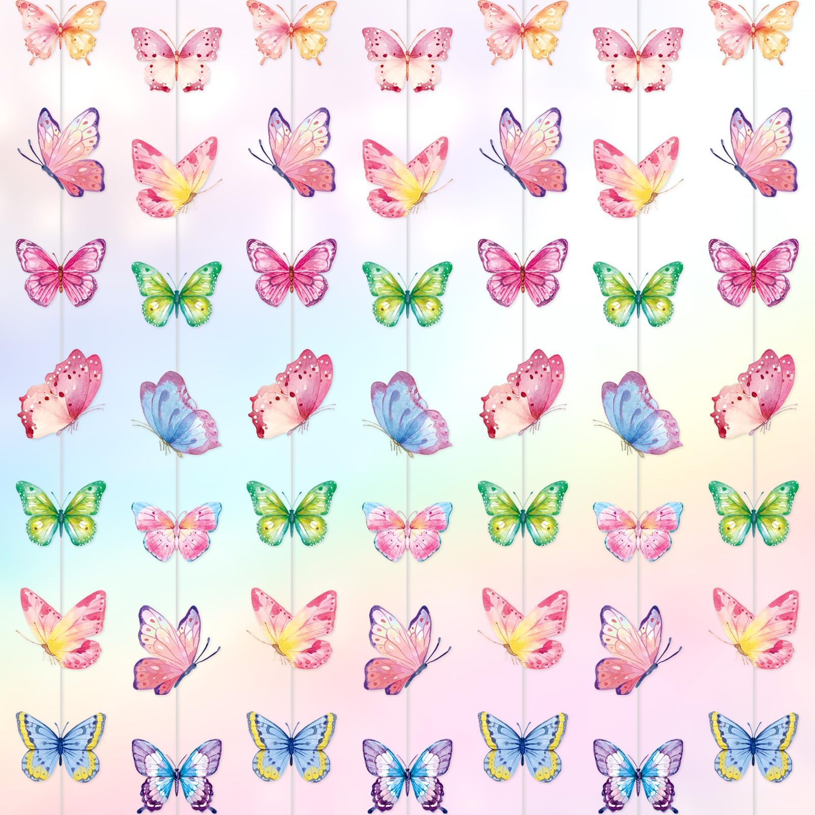 Amazon.com: 2pcs Butterfly Banner Garland Decorations Butterfly ...