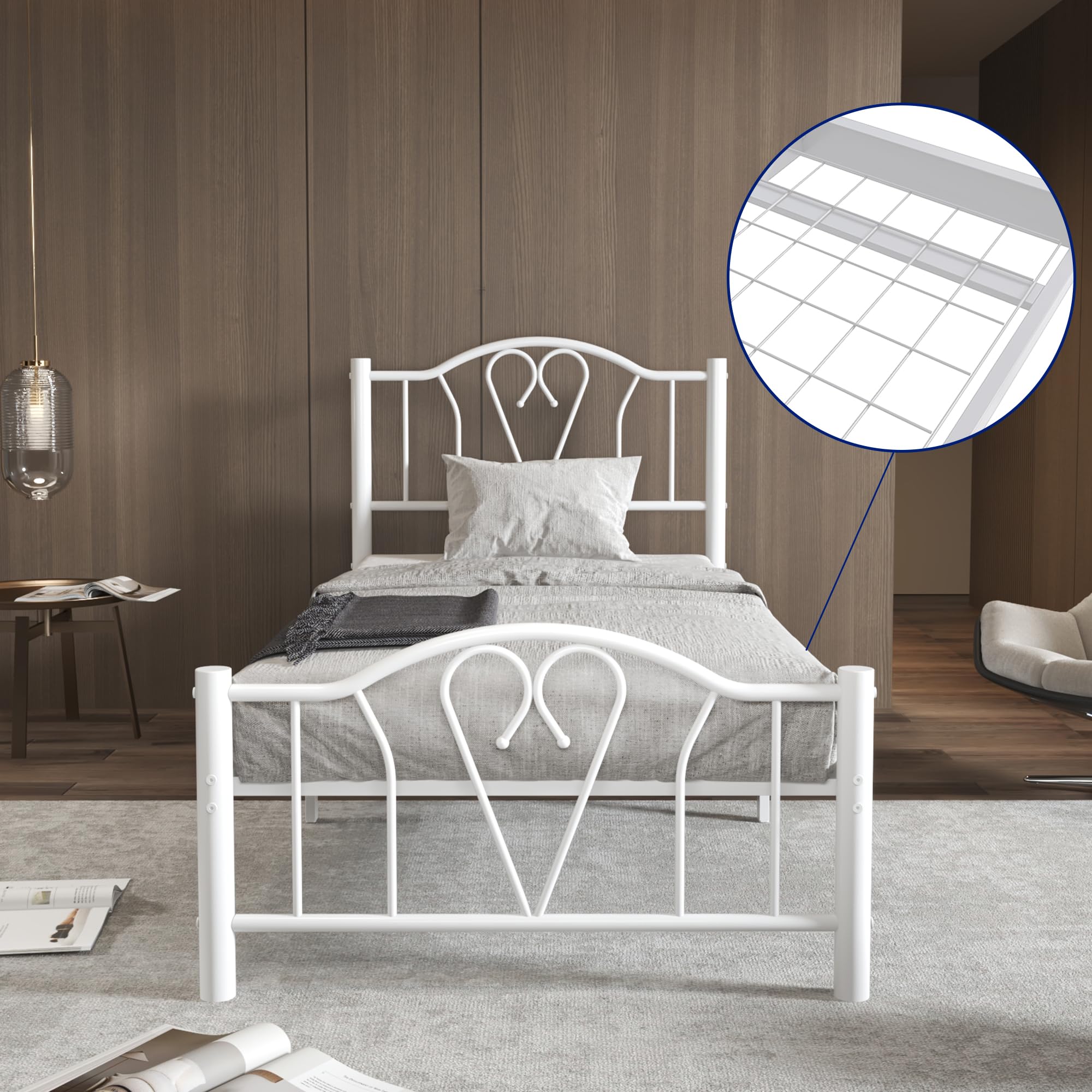 AVENSIS Orkide 3ft Heavy Duty Mesh Base Metal Platform Bed Frame Base ...