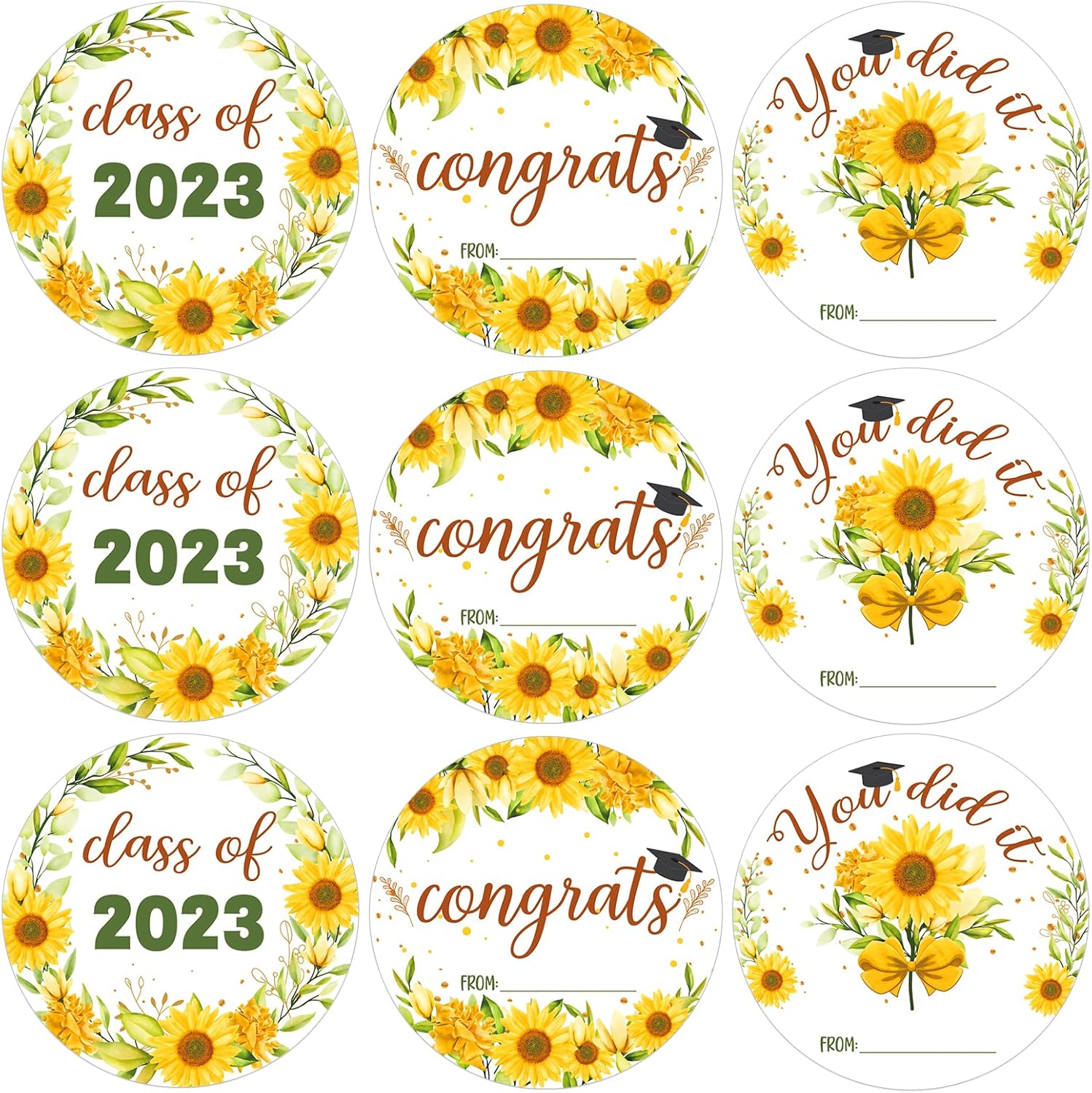 Amazon.com: WhatSign 36PCS Graduation Stickers Class of 2023 Stickers ...