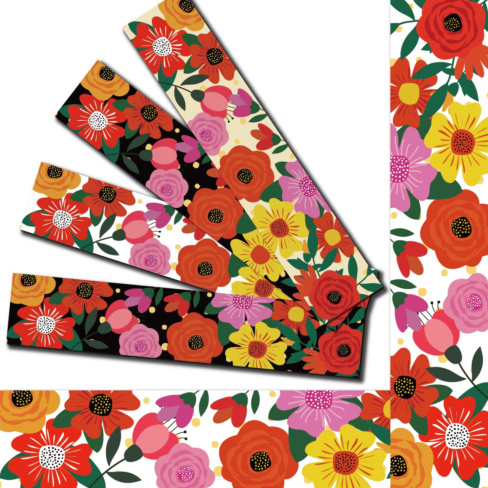 Groovy Flower Border Groovy Hippie Colorful Flowers Love Peace Pattern