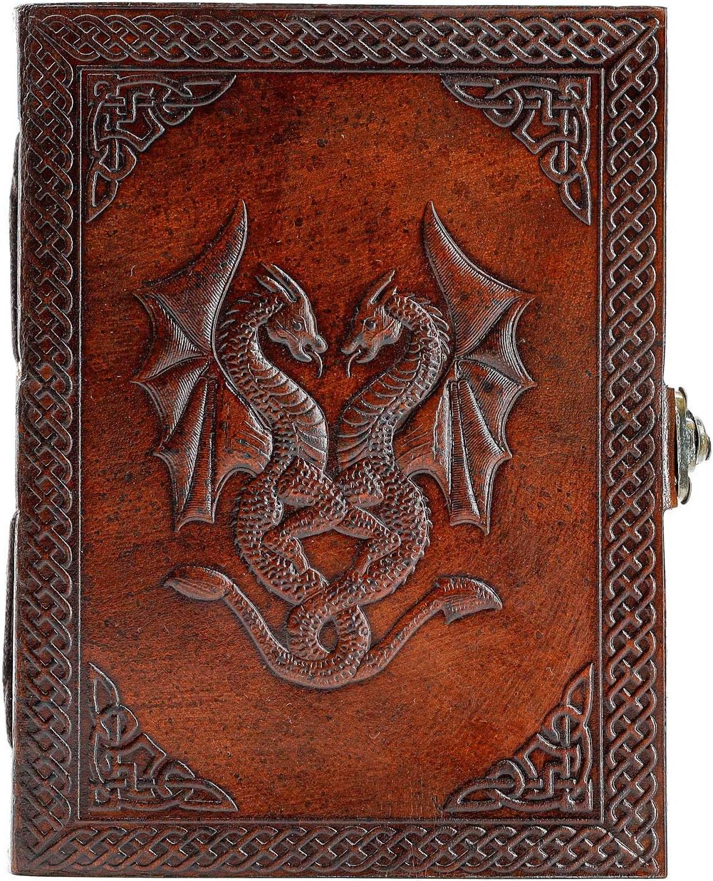 Handmade Leather Double Dragon Journal/Writing Notebook Diary/Bound ...