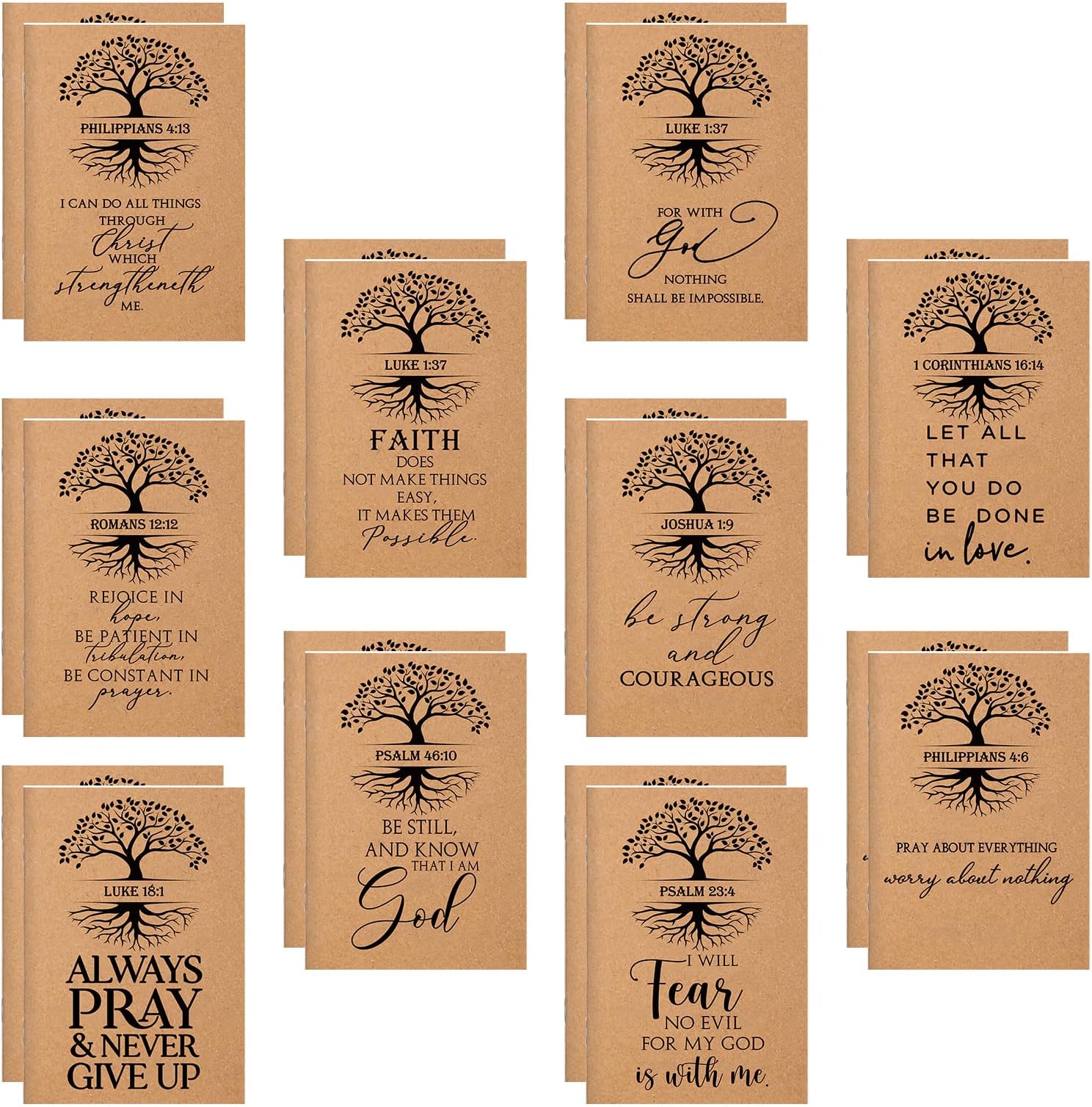 Amazon.com : Kosiz 20 Pcs Christian Journals Bulk Inspirational Bible ...
