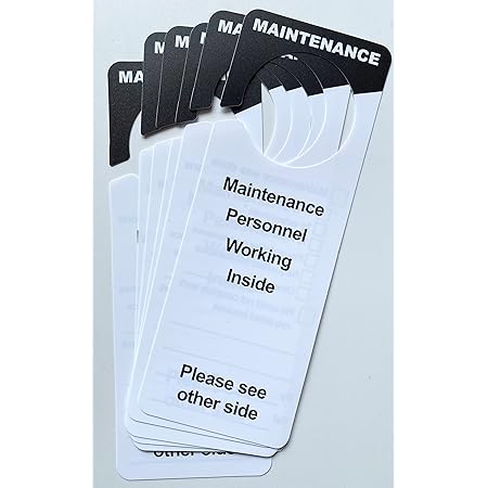 Amazon.com : 9.5x3.5 inch 100 PCS 15 Mil Plastic Sign Maintenance Door ...