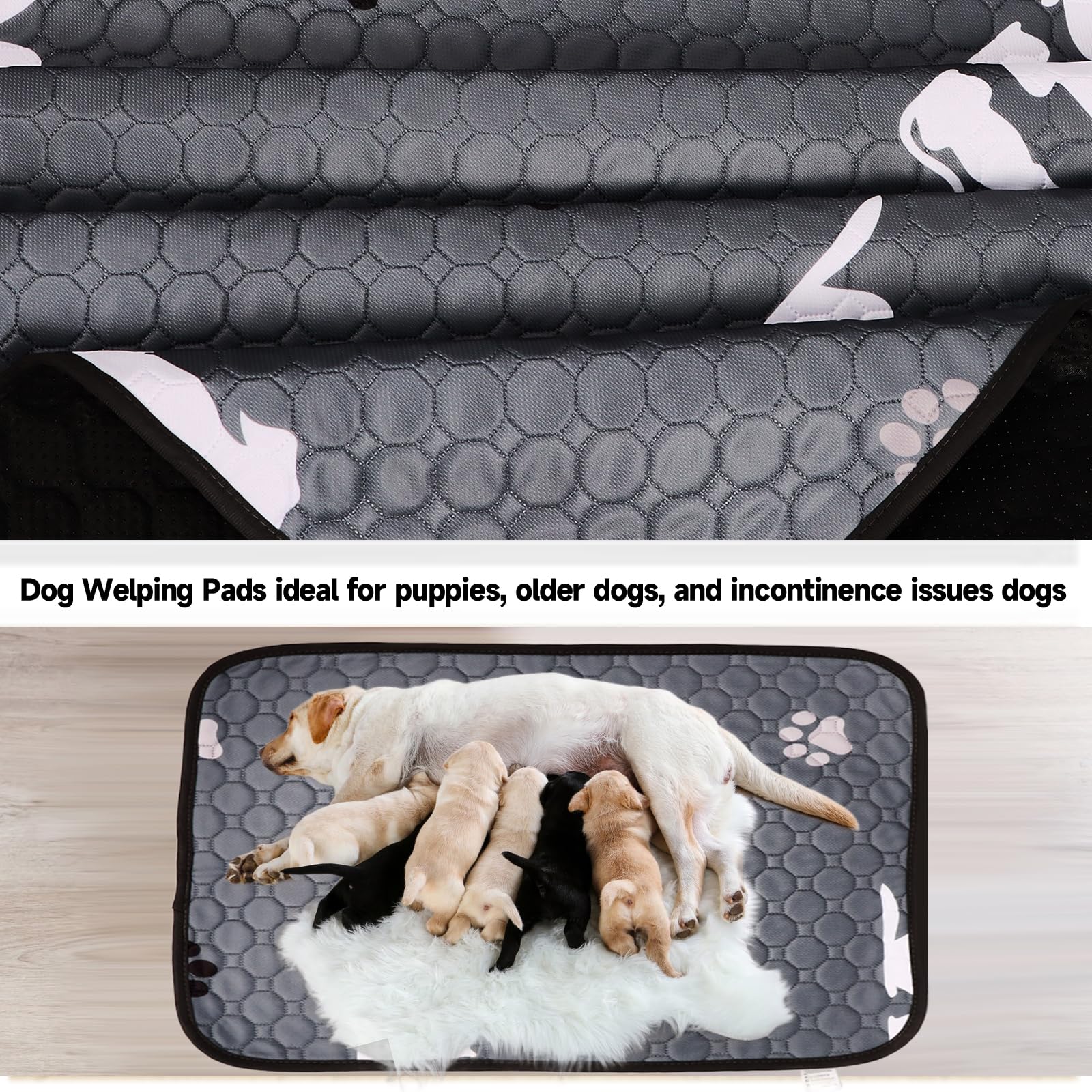 WanpeeGoo Washable Pee Pads Extra Large Dog Mat, Absorbent Reusable ...