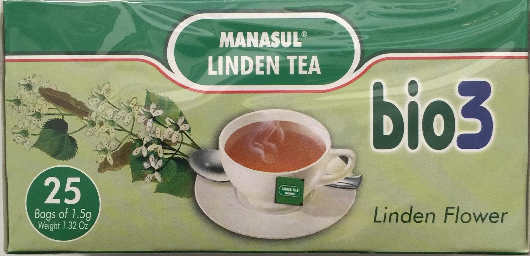 Amazon.com : Manasul Linden Flower-Tila Flor Tea 10s Bio3 : Grocery ...