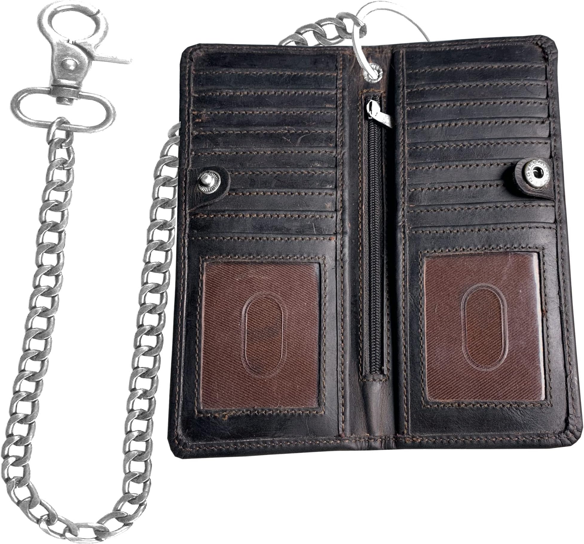 Amazon.com: Harley-Davidson Mens Drag Race Bi-Fold Trucker Leather ...