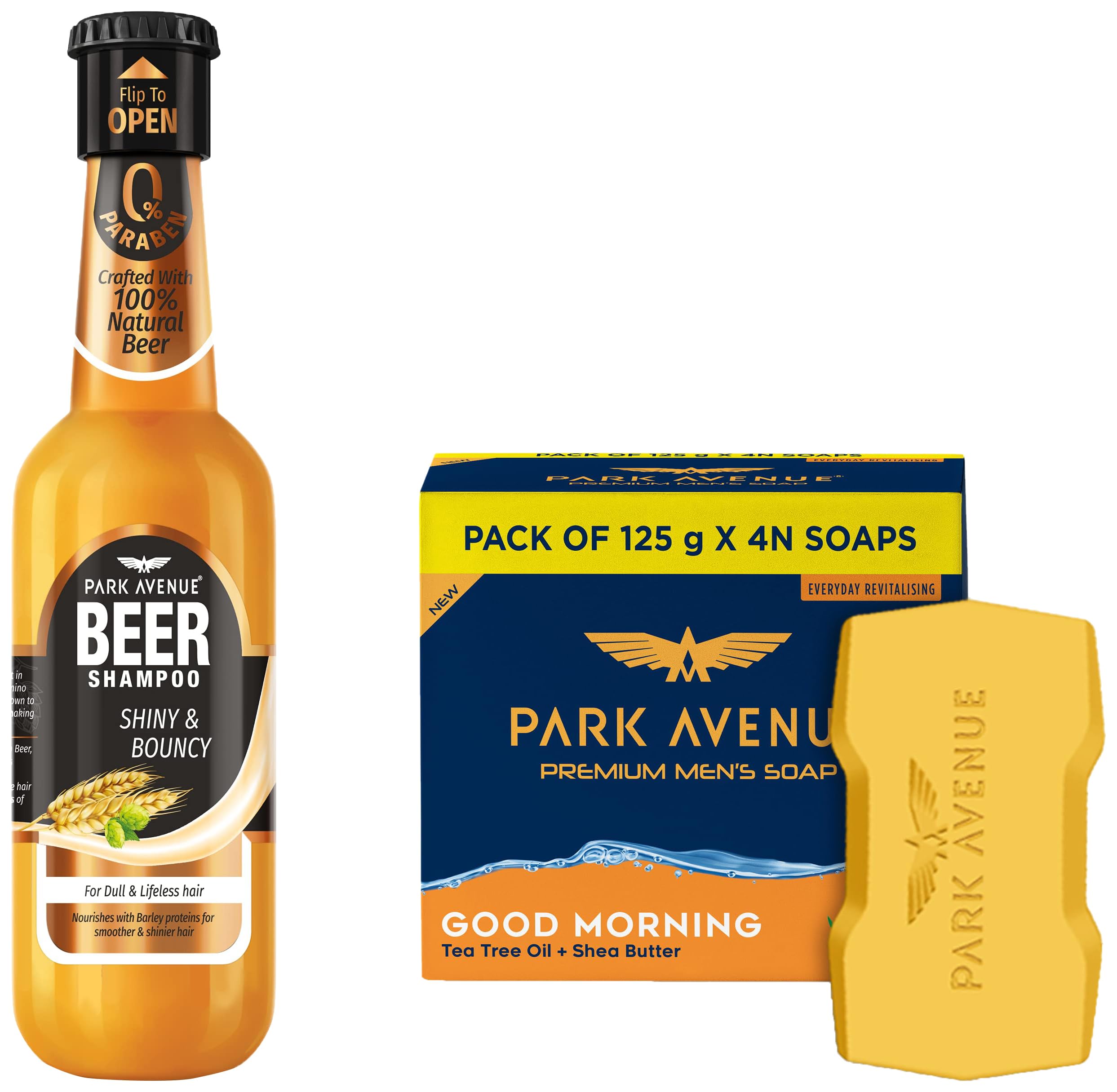 Buy Park Avenue Good Morning Soap Pack of 4 500gm & Park Avenue Beer ...