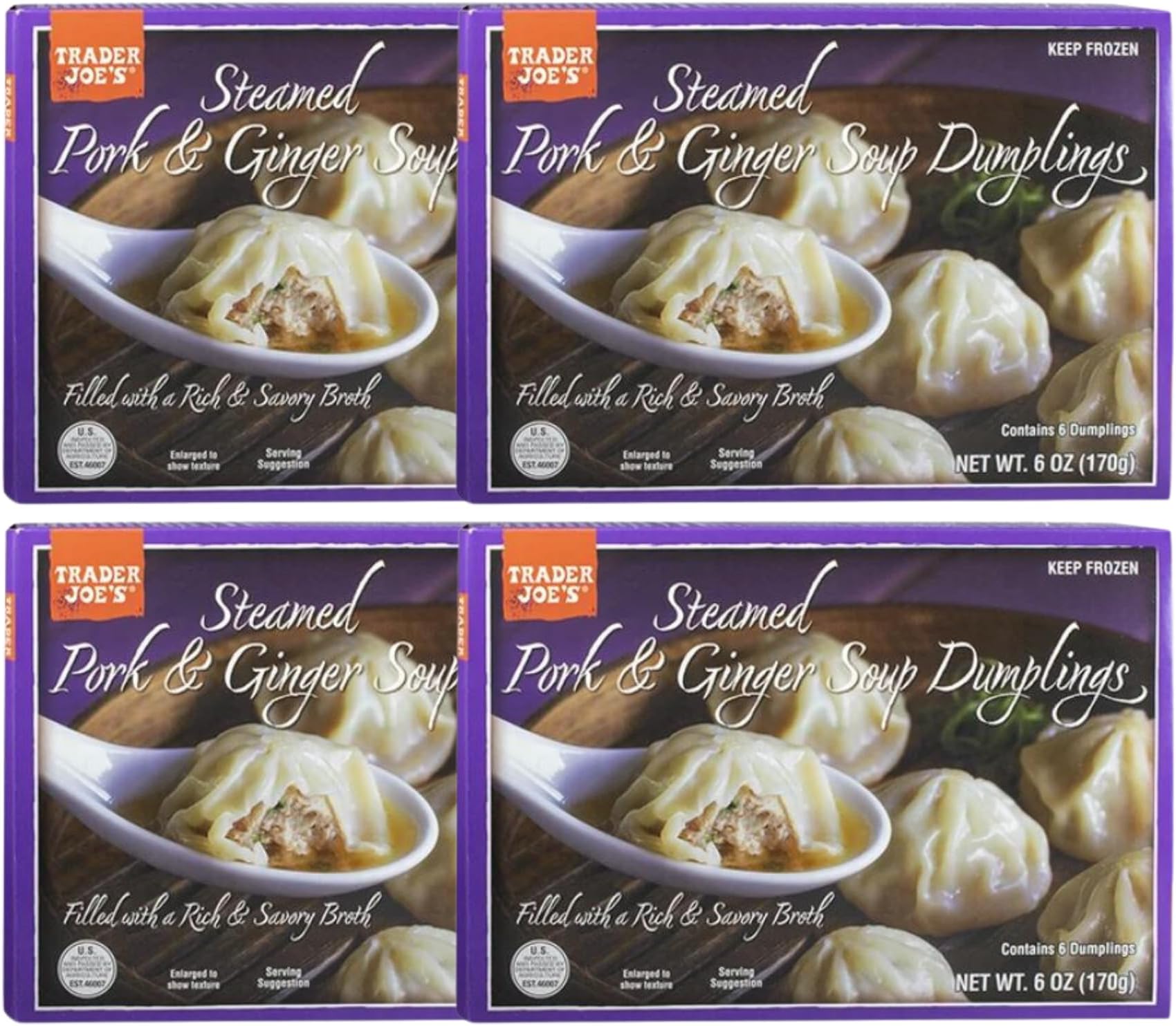 Amazon.com : Trader Joe's Steamed Pork & Ginger Soup Dumplings - 6 oz ...