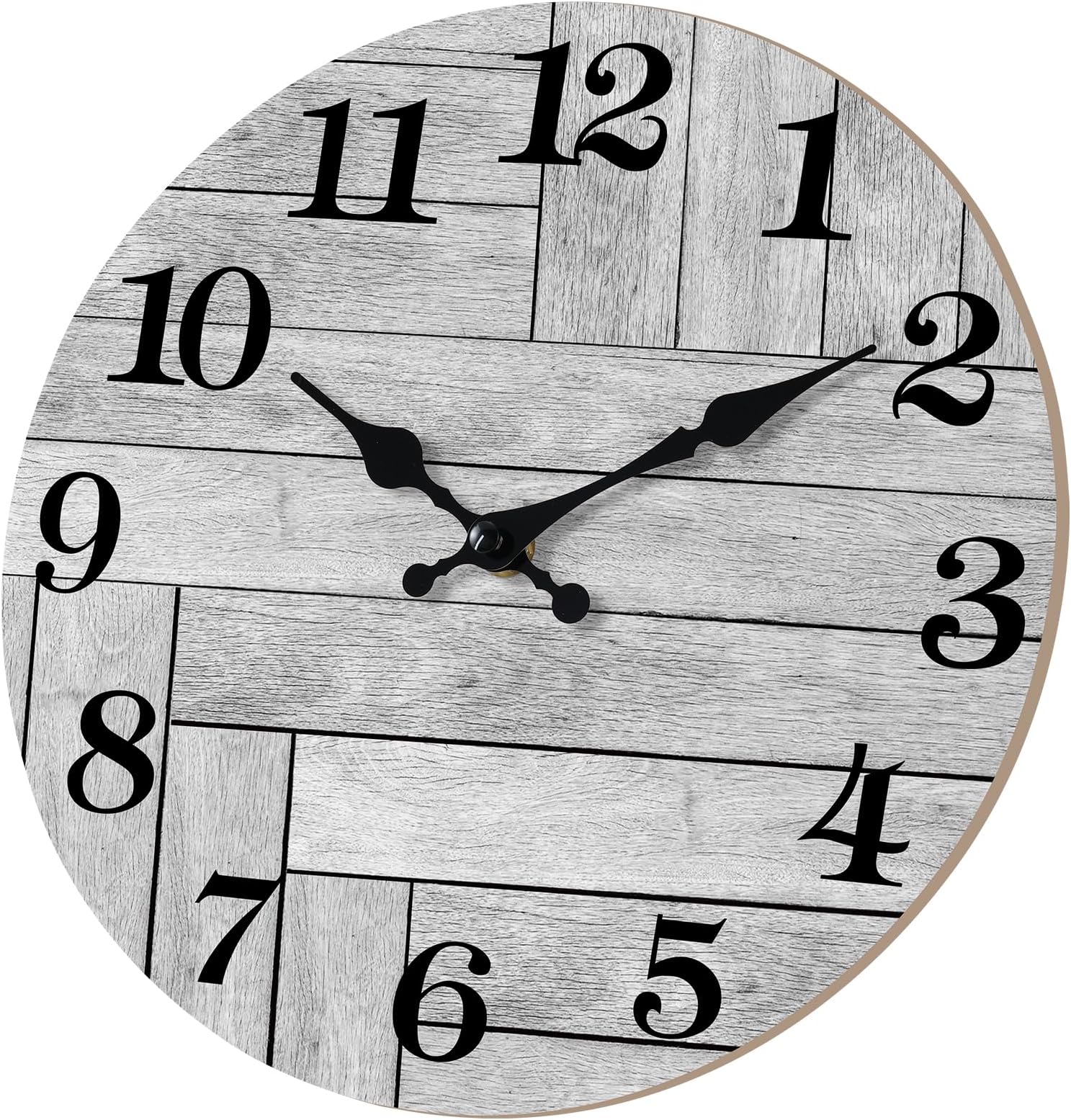 Amazon.com: cicininc 14 Inch Wall Clock - Grey Wall Clocks Battery ...