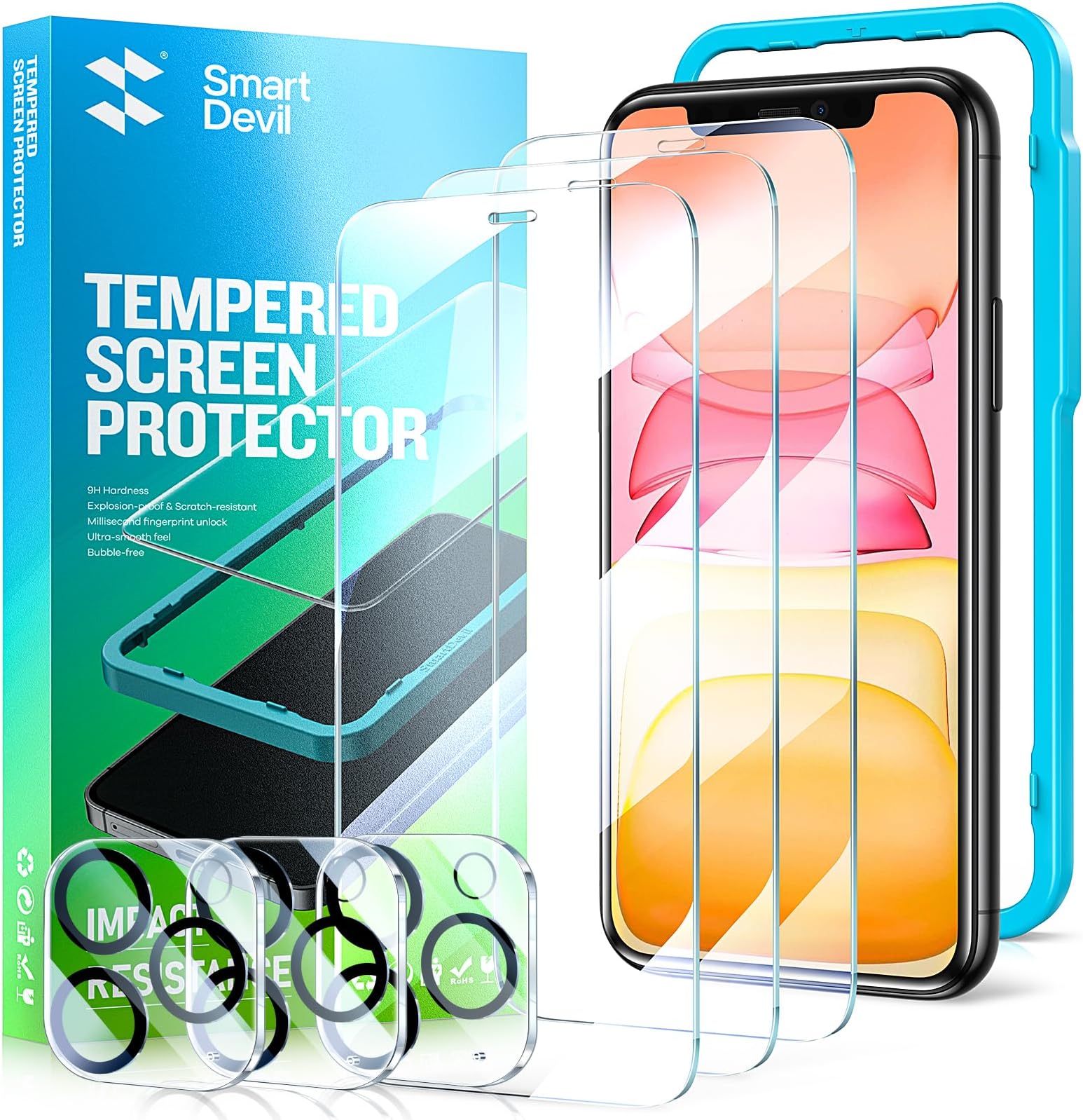 Amazon.com: SMARTDEVIL 3 Pack for iPhone 16 Pro Max Screen Protector ...