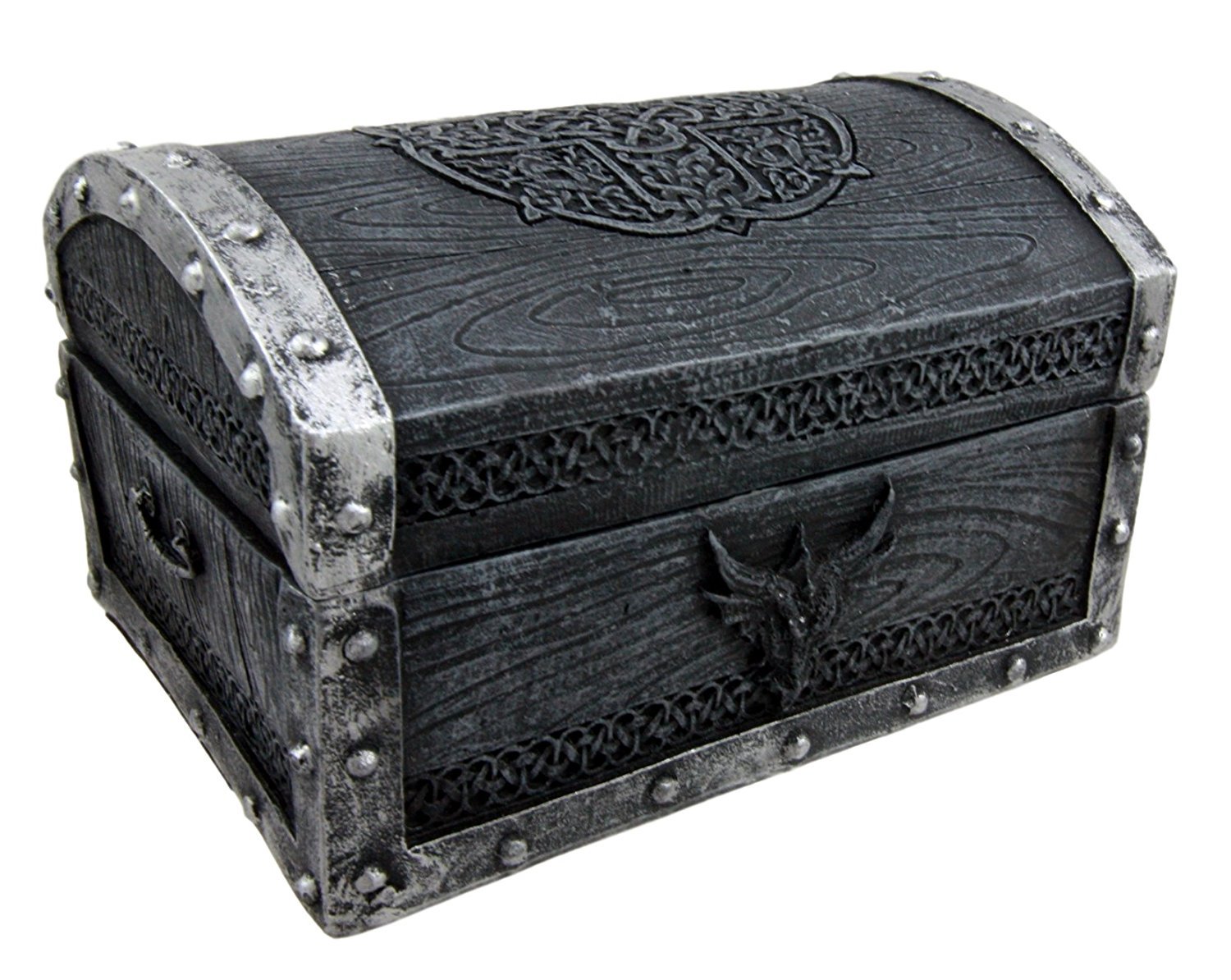 Ebros Gift Medieval Fantasy Celtic Crest Dragon Decorative Box Figurine ...