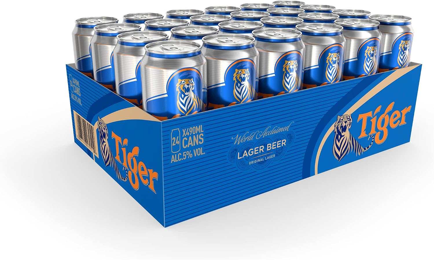 Tiger Lager Beer Can, 24 x 490ml : Amazon.sg: Grocery