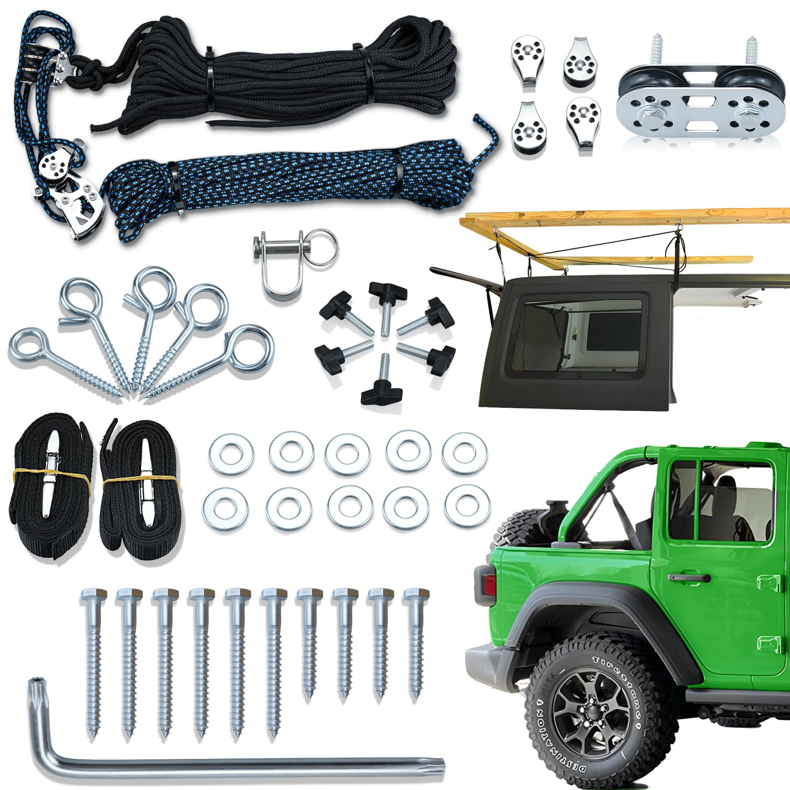 Amazon.com: Hard Top Removal Lift for Jeep Wrangler - Top Lift Hoist ...