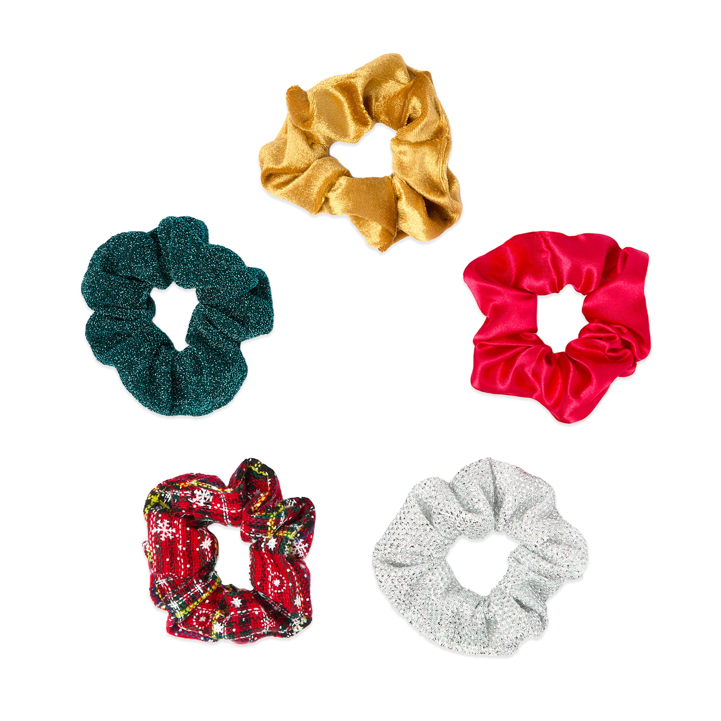 Amazon.com: Scunci by Conair 5pk Christmas Scrunchie Star Gift Box ...
