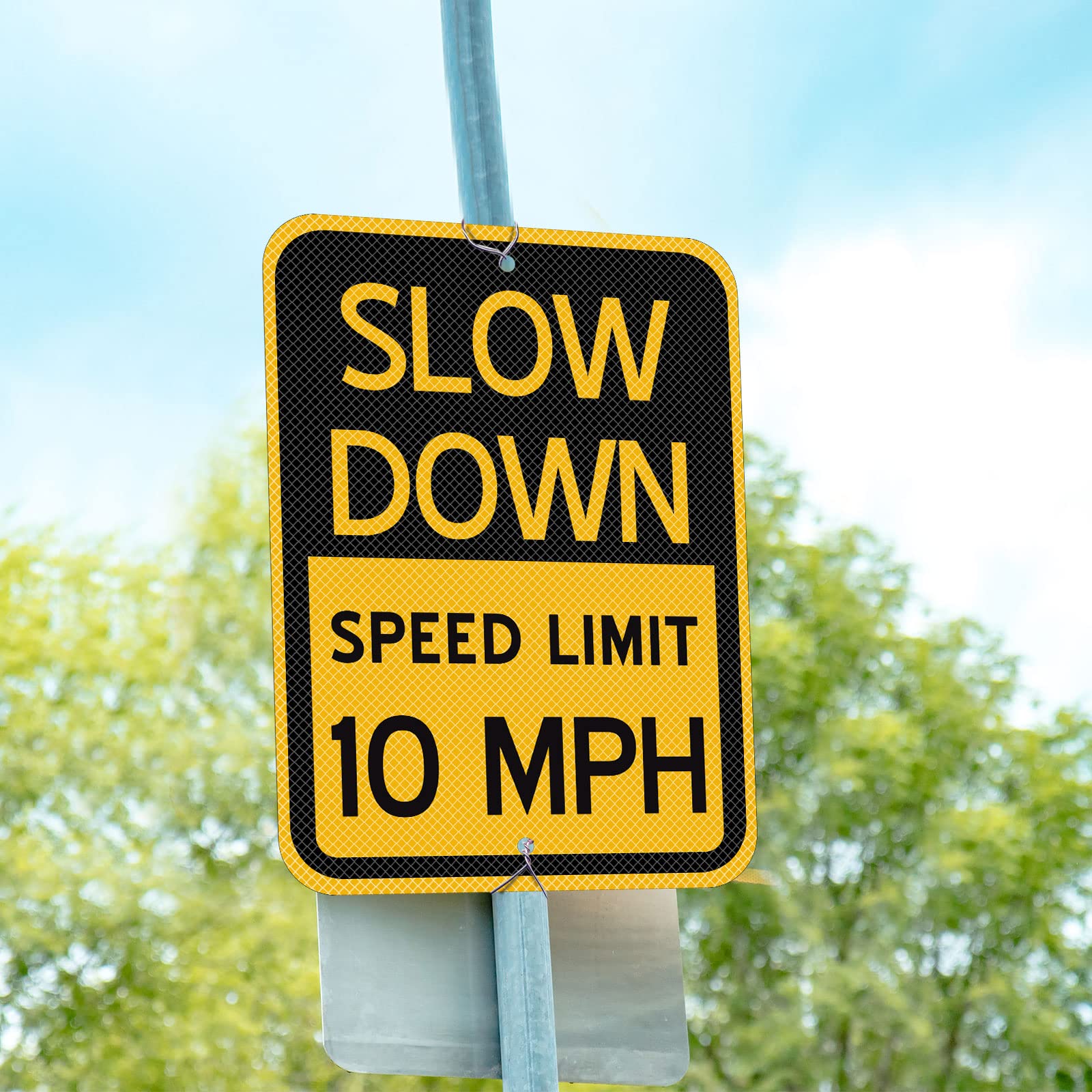 Snapklik.com : Pelopy 3 Pack 10 MPH Slow Down Speed Limit Sign ...