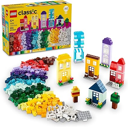 Amazon.com: LEGO Classic Creative Houses Brick Building Set for Kids ...