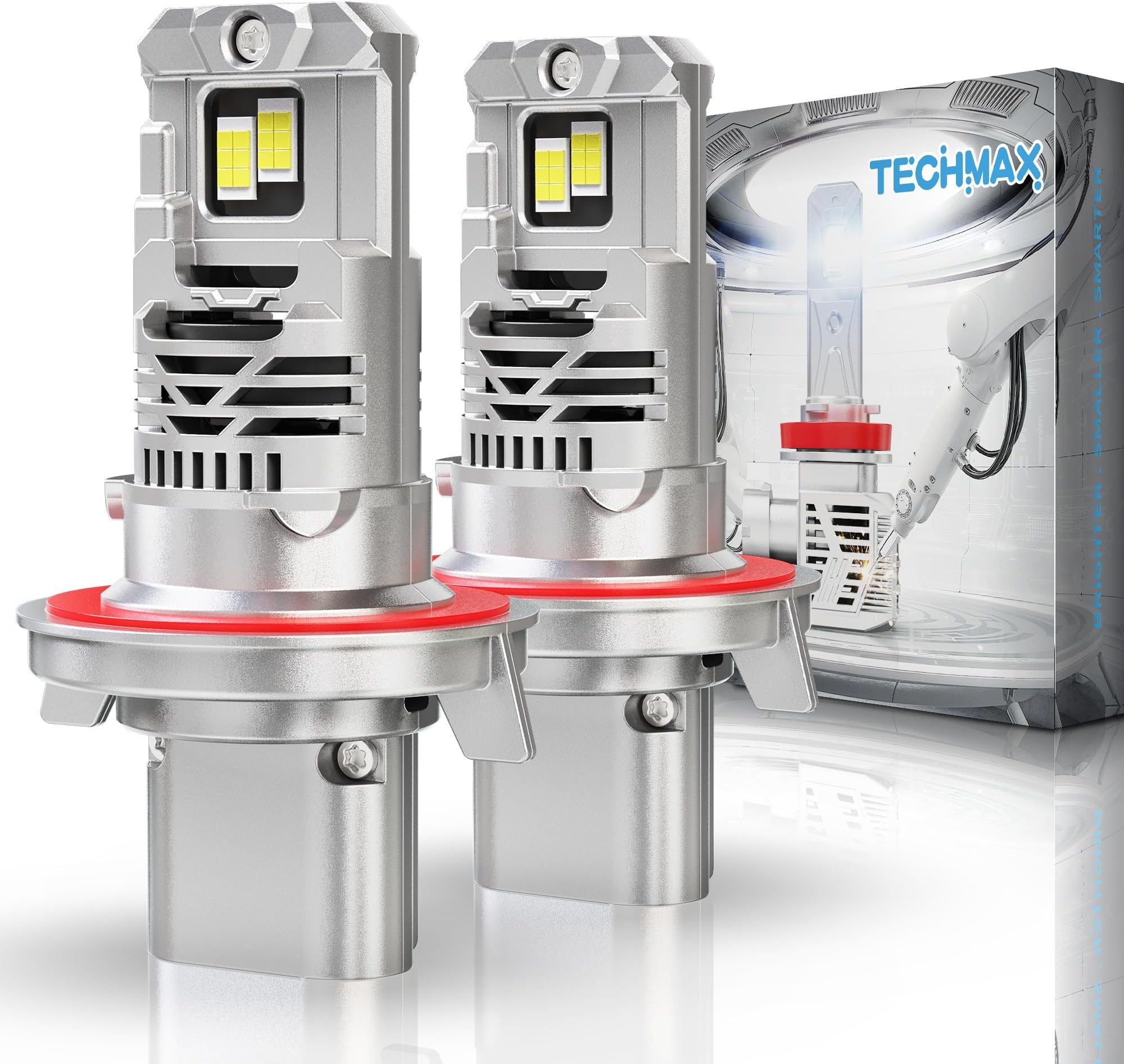 Amazon.com: TECHMAX H13 Light Bulbs, 6500K Xenon White H13/9008 Fog ...