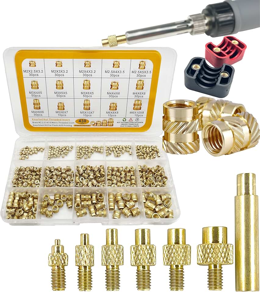 Amazon.com: Brass - Heat Set Inserts / Threaded Inserts: Industrial ...