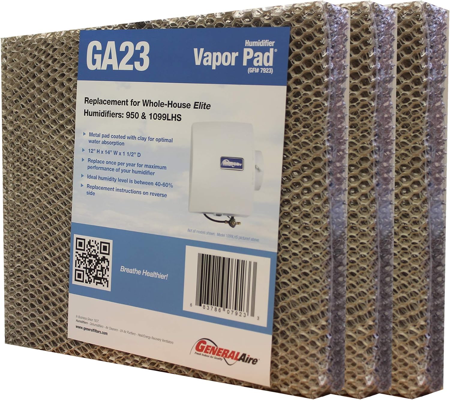 Generalaire GA23 1099LHS Humidifier Pads Pack of 3 Pads : Amazon.ca: Home