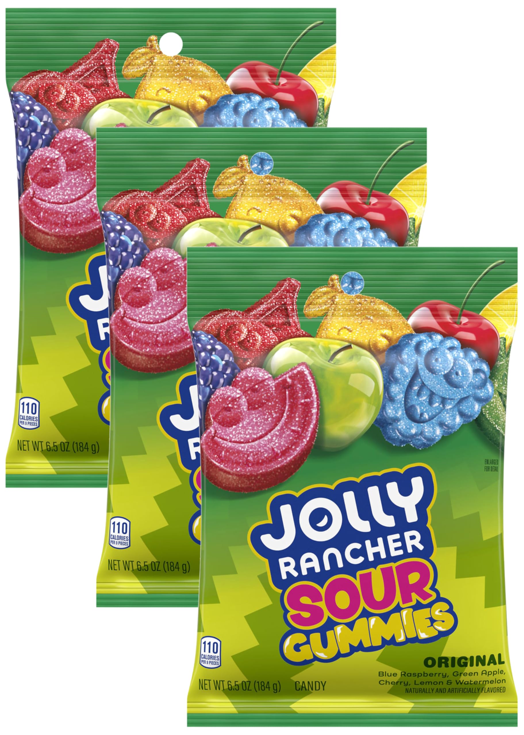 Amazon.com: JOLLY RANCHER Gummies Sours Assorted Fruit Flavored Candy ...