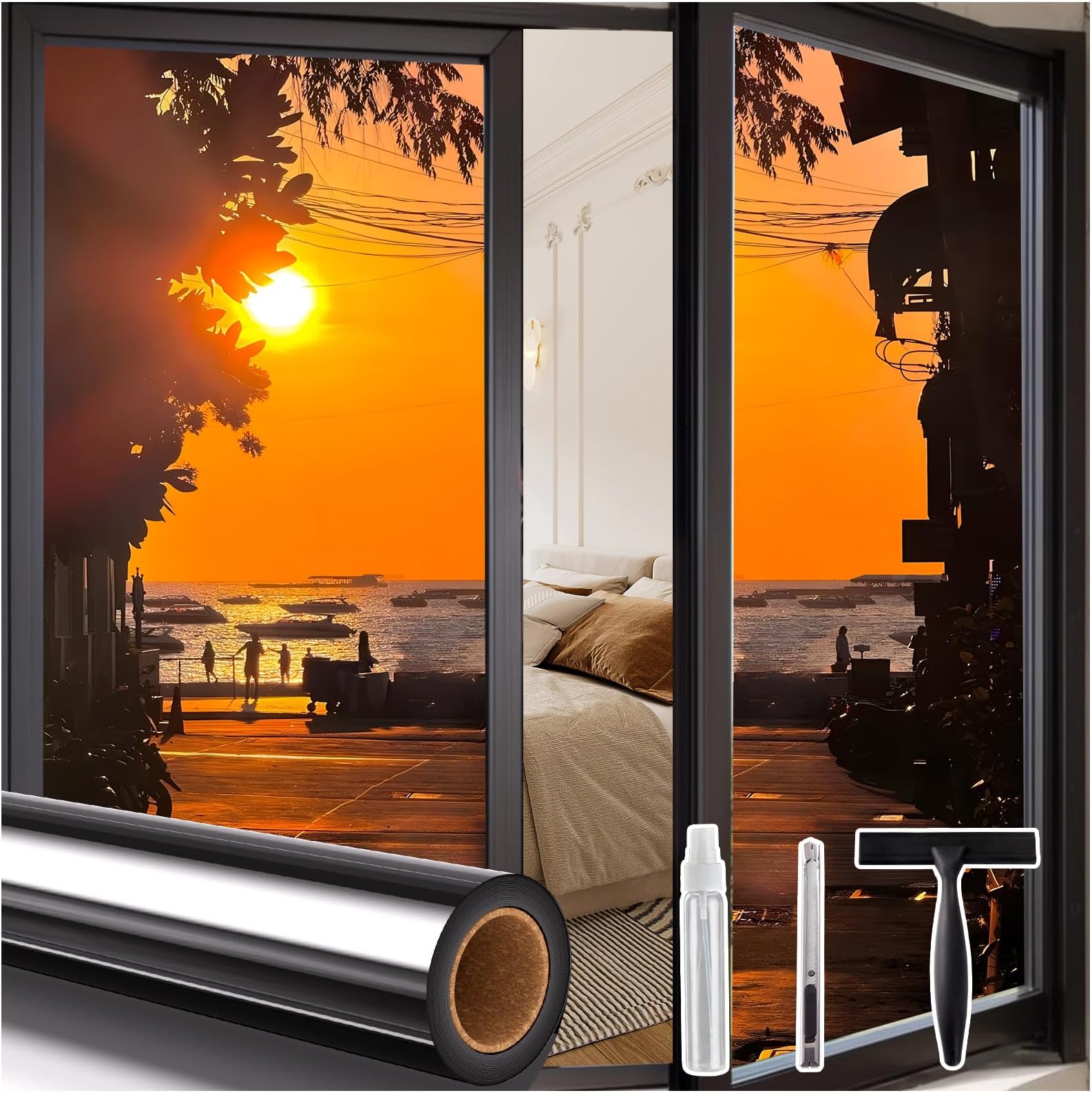 Amazon.com: VViViD Smoke Black Crystal Tint Frosted Decorative Two-Way ...