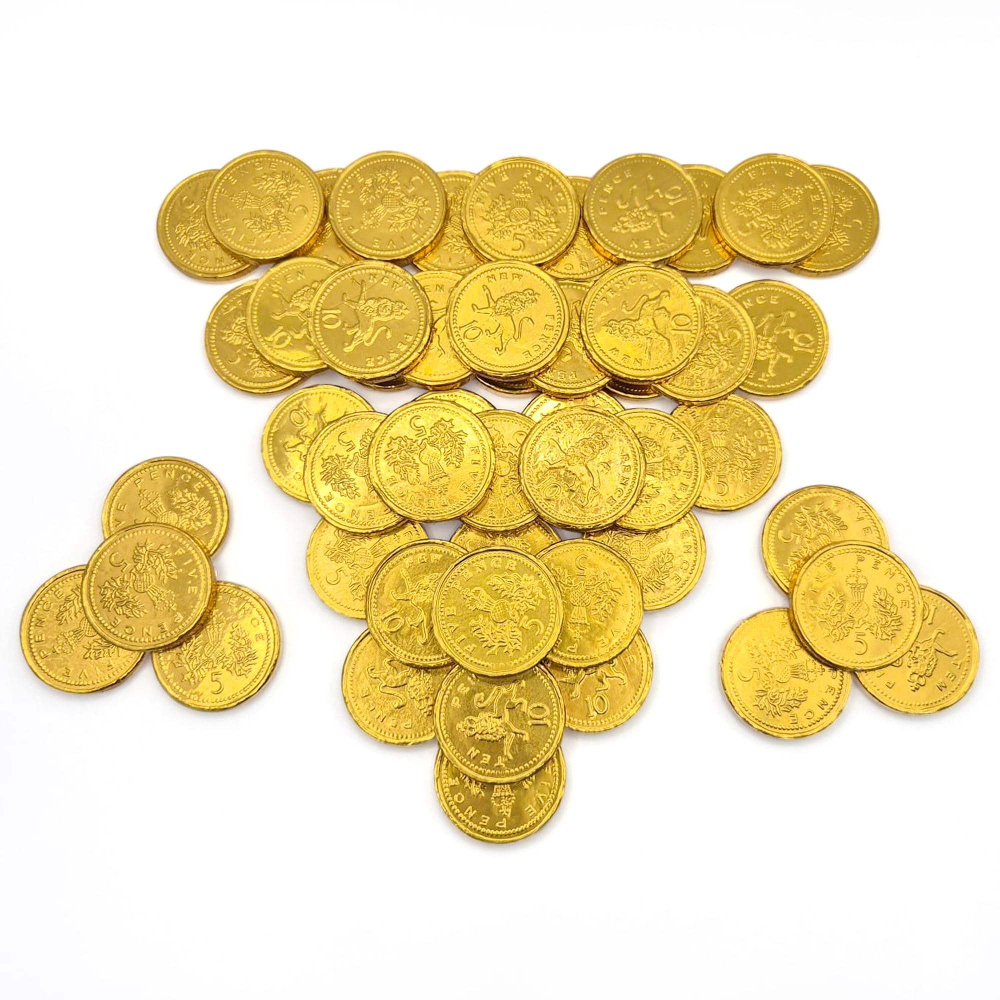 AMvic Gold Chocolate Coins – 50-Pack Chocolate Coins Bulk – Milk ...
