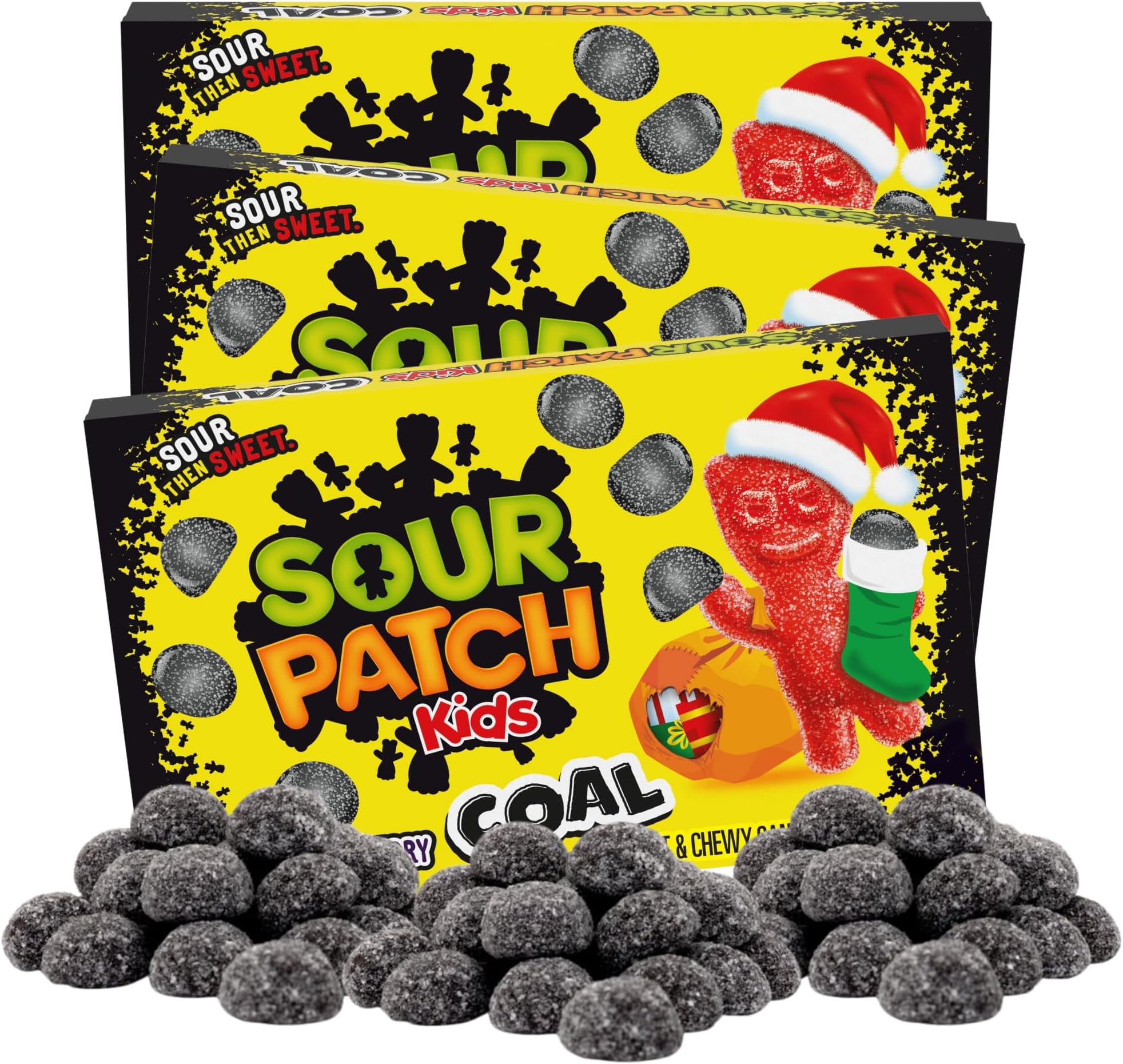 Amazon.com : Holiday Sour Patch Kids Coal Theatre Box, Shareable Size ...