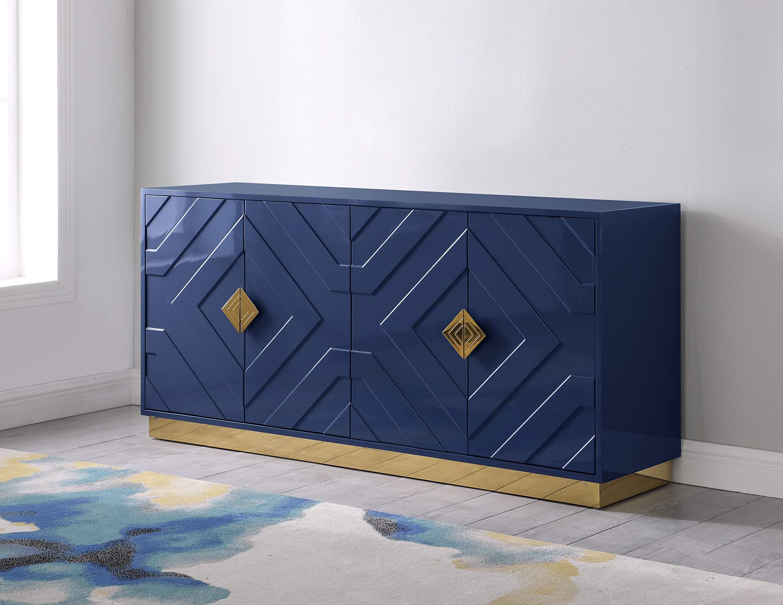 Amazon.com - Best Master Furniture Tabitha High Gloss Lacquer Sideboard ...