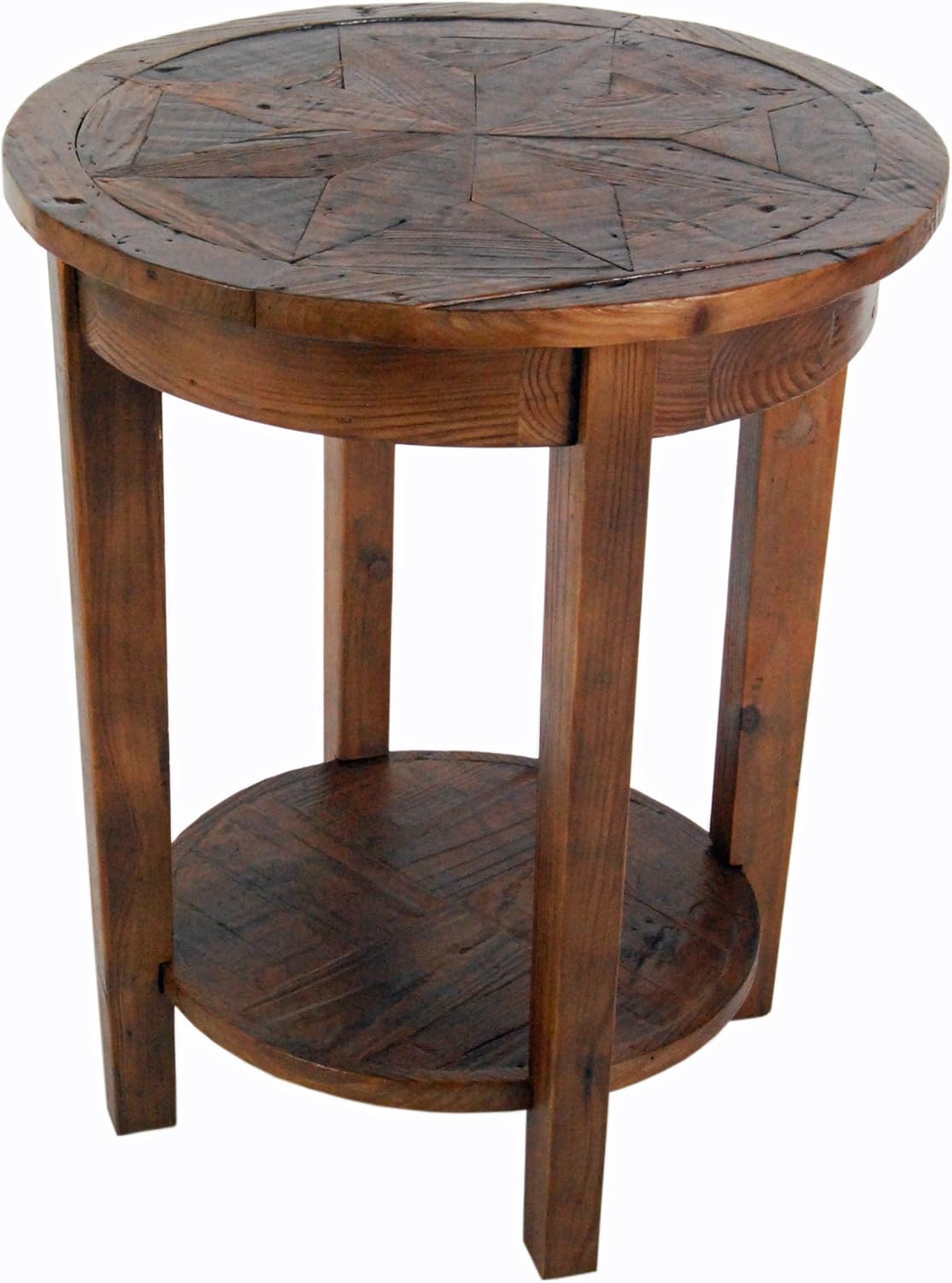Amazon.com: Renew Reclaimed Wood 20" Round End Table, Natural : Home ...