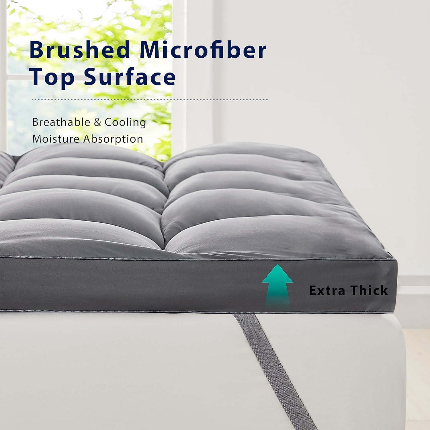 Cubrecolchón King Almohada refrescante tamaño superior extra gruesa de ...