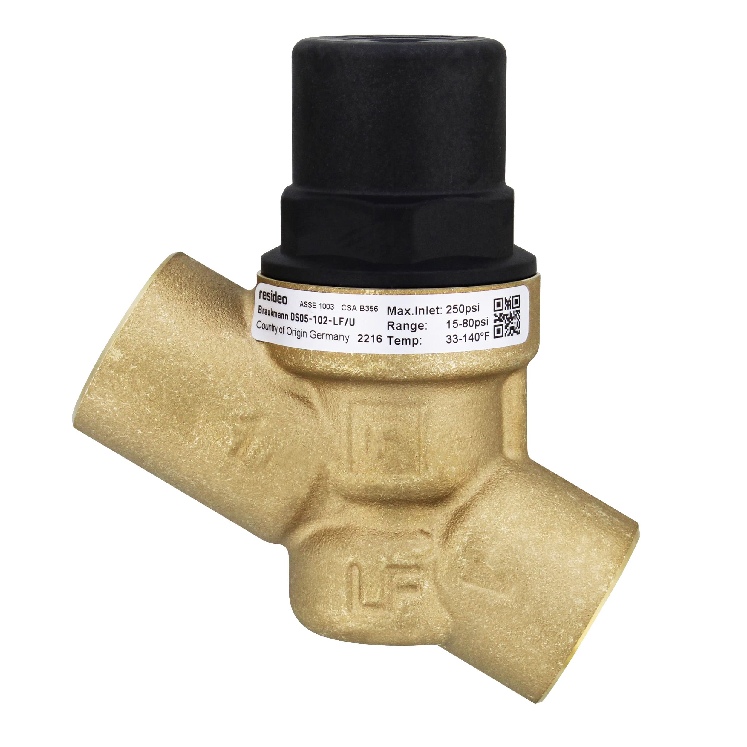 Resideo Water Pressure Regulator Valve - 1in DN25 Female NPT 0-250PSI ...