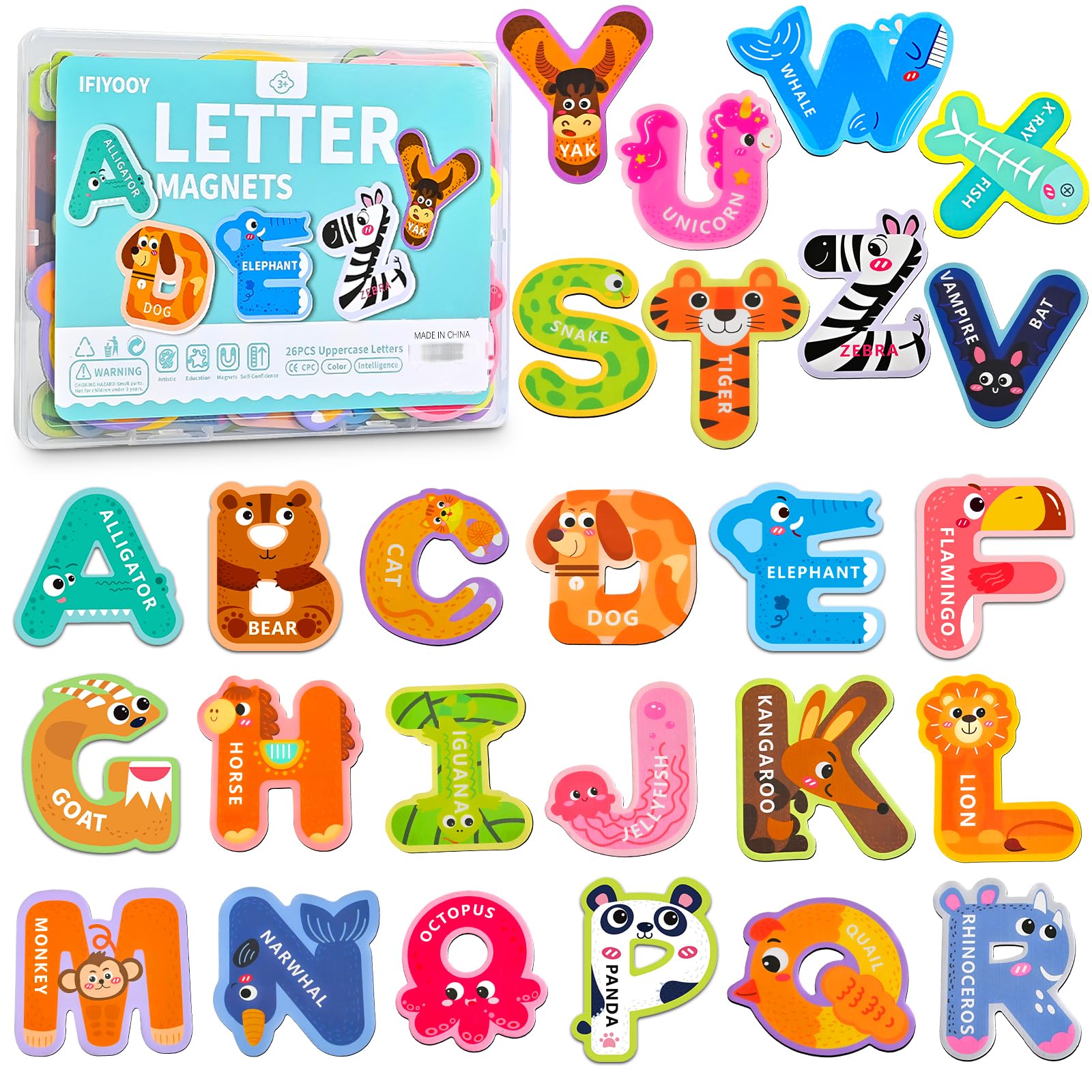 Amazon.com: IFIYOOY Magnetic Letters Toys for Toddlers, ABC ...