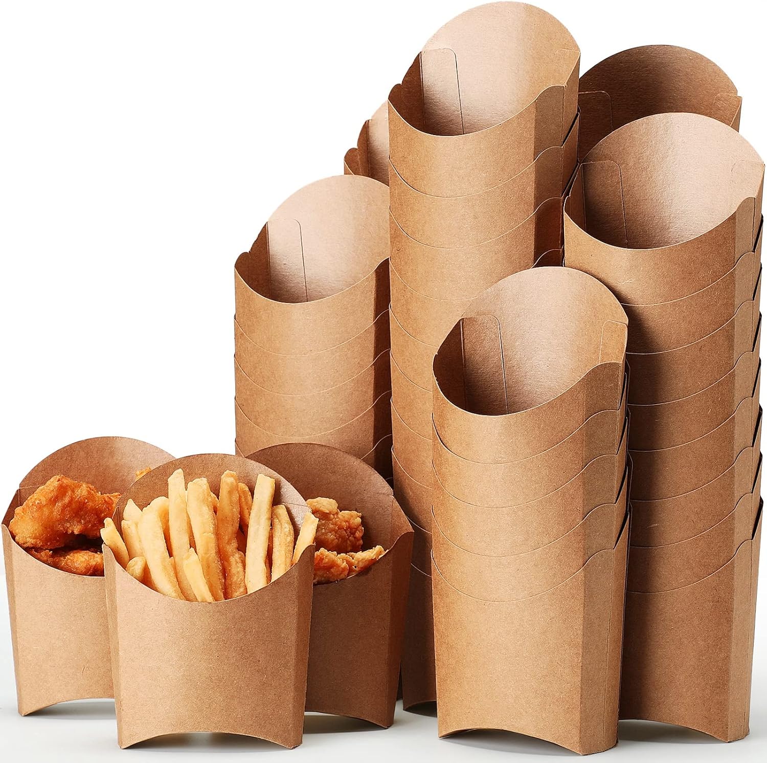 Amazon.com: 200 Pieces French Fry Holders Disposable Snack Containers ...