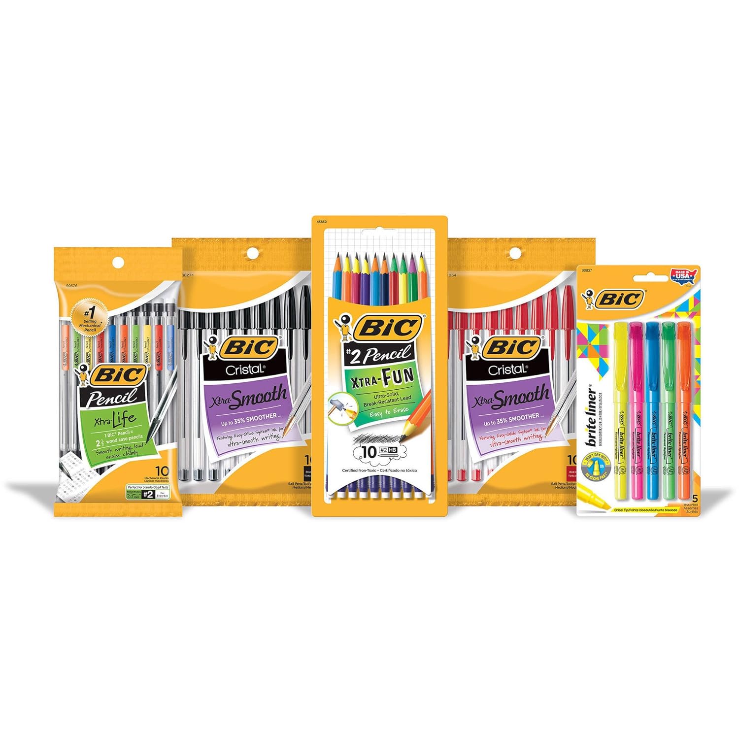 Amazon.com: BIC Writing Bundle with Pens, Pencils and Highlighters, 45 ...