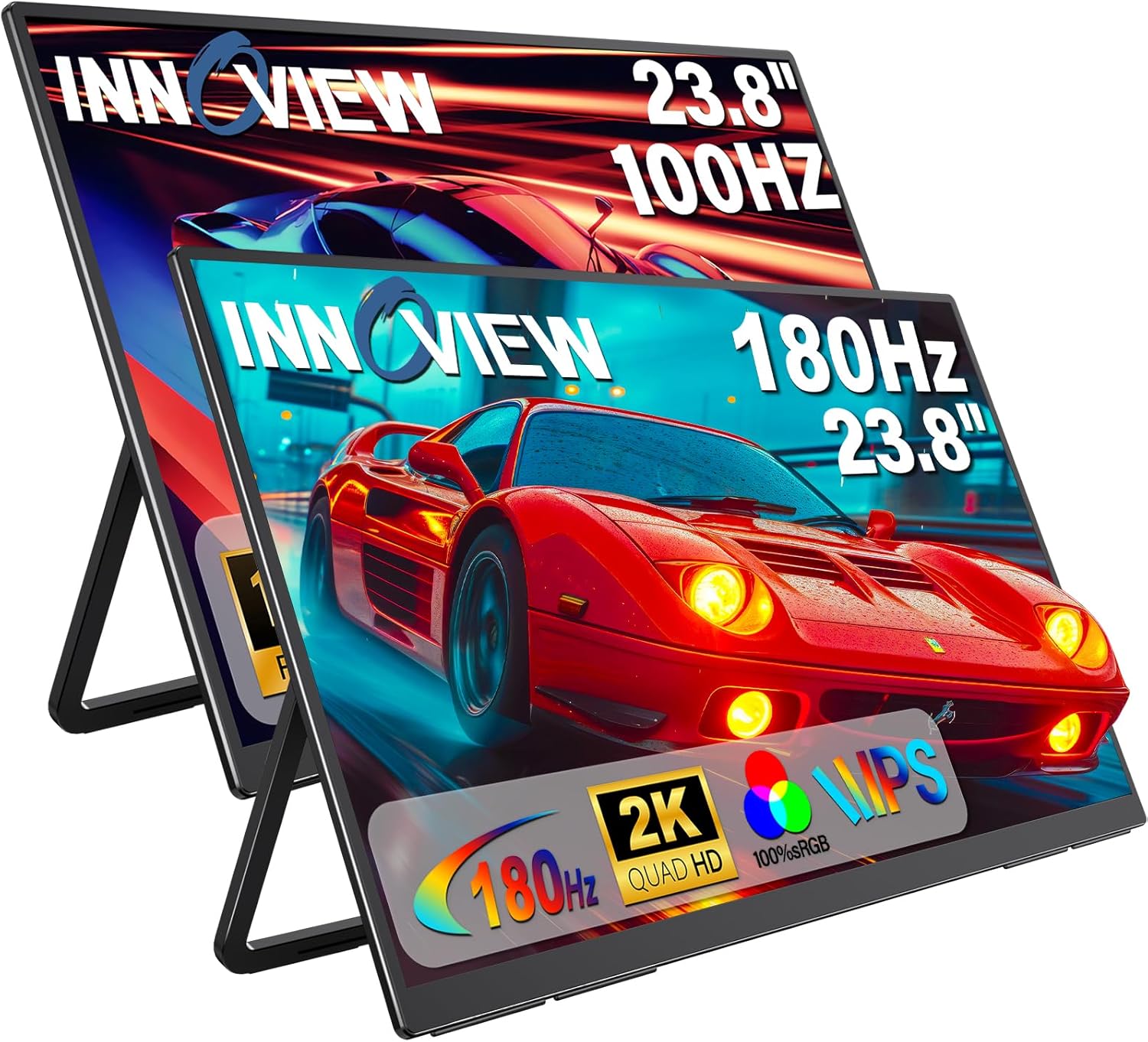 Amazon.com: 2K 180Hz Portable Gaming Monitor, 23.8" 2560x1440 QHD Fast ...