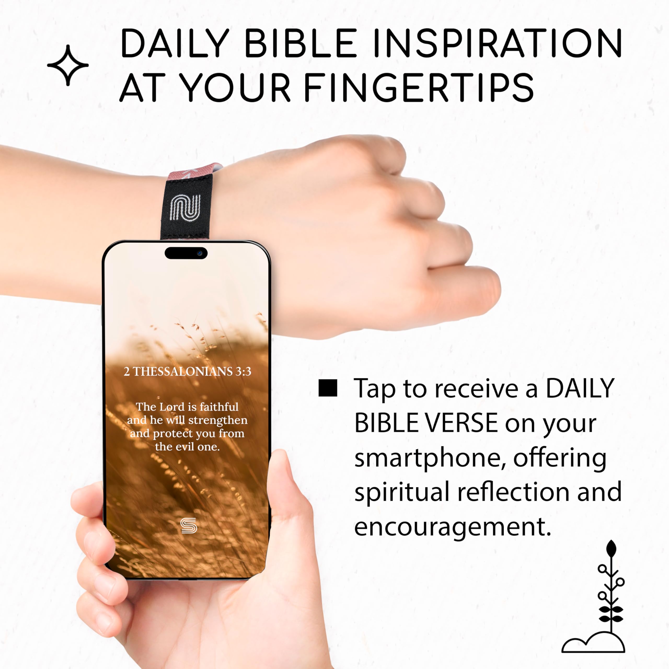 Snapklik.com : Daily Bible Verse Bracelet - Scan Phone, Christian Gifts ...
