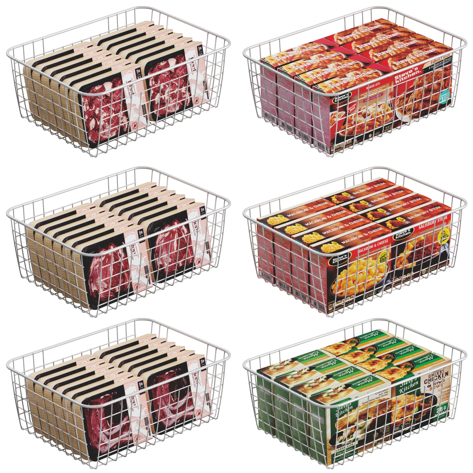 Amazon.com: iSPECLE 6 Pack Freezer Baskets - Freezer Bins for 11 cu.ft ...