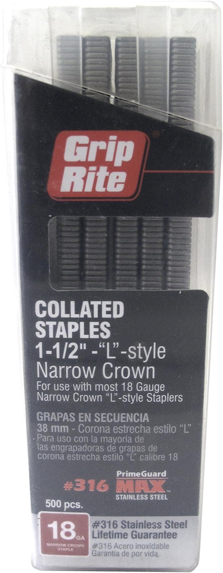 Grip Rite Prime Guard MAXB64912 1-1/2-inch 316 Stainless Steel 18 Gauge ...